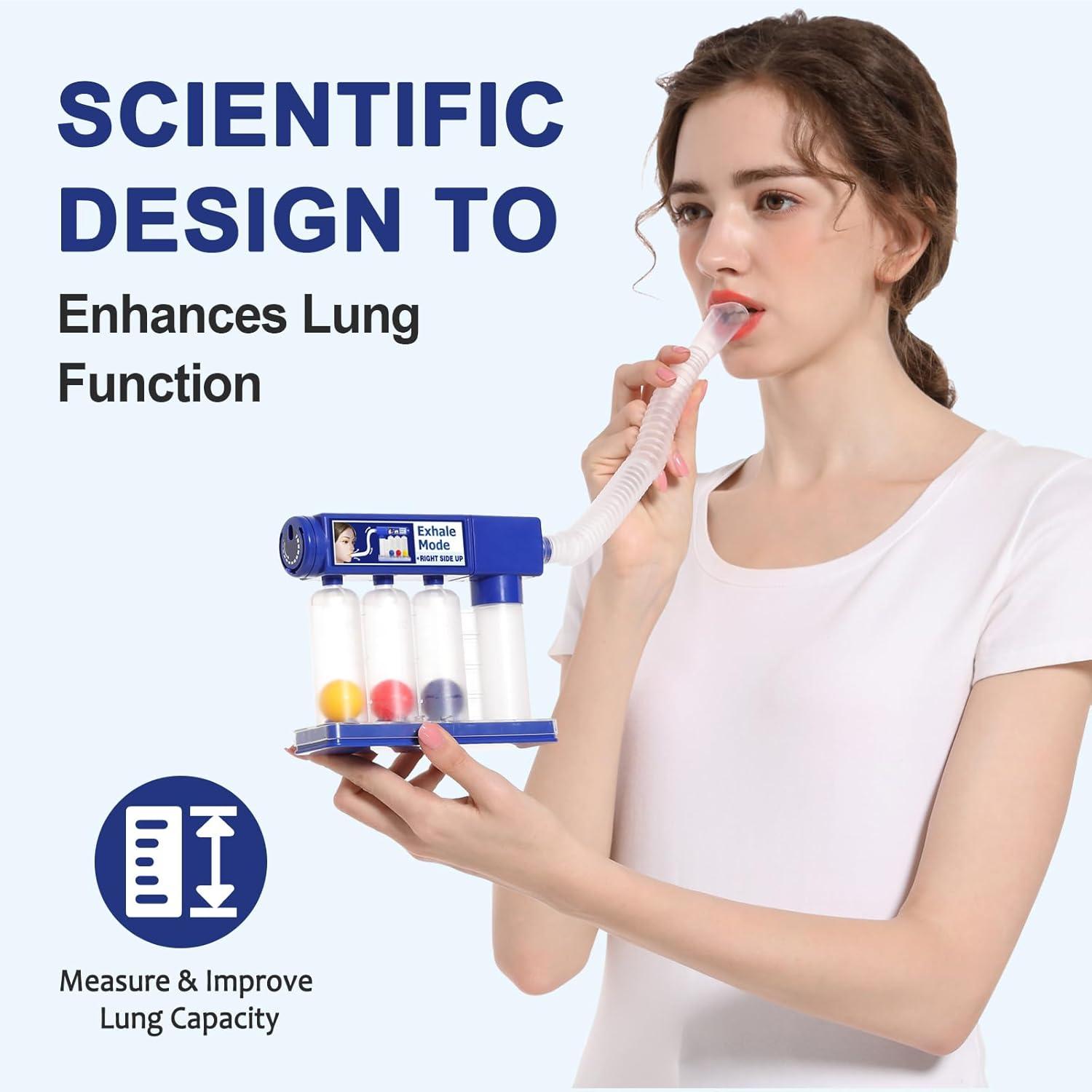 Home Use Lung Exerciser Device - Adjustable Breathing Exercise Machine ...