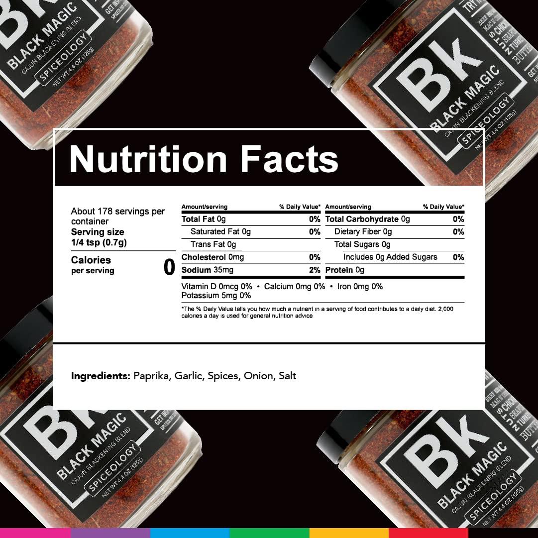 Spiceology Black Magic Cajun Blackening Spice Blend - 4.4 oz ...