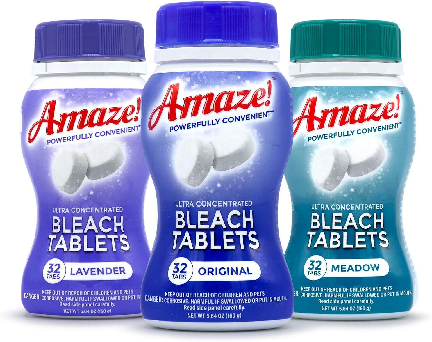 AMAZE! Ultra Concentrated Bleach Tabs - Lavender Scent (CASE of 6 ...