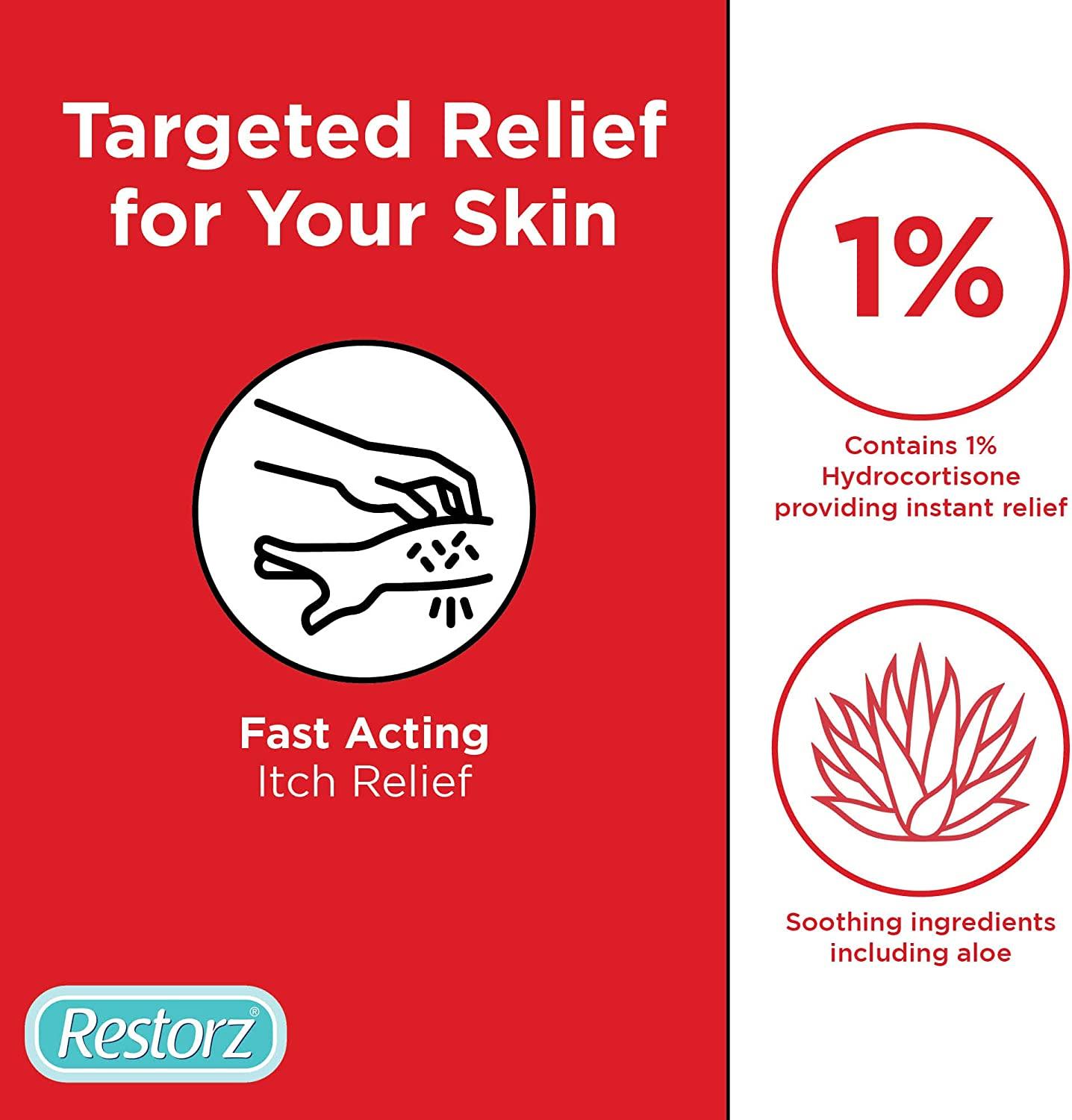 Restorz Hydrocortisone 1% Cream Stick for Fast Relief | Itching ...
