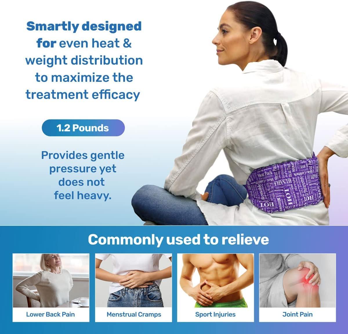 HTP Relief Purple Microwavable Heating Pad for Aching Joints, Menstrual ...