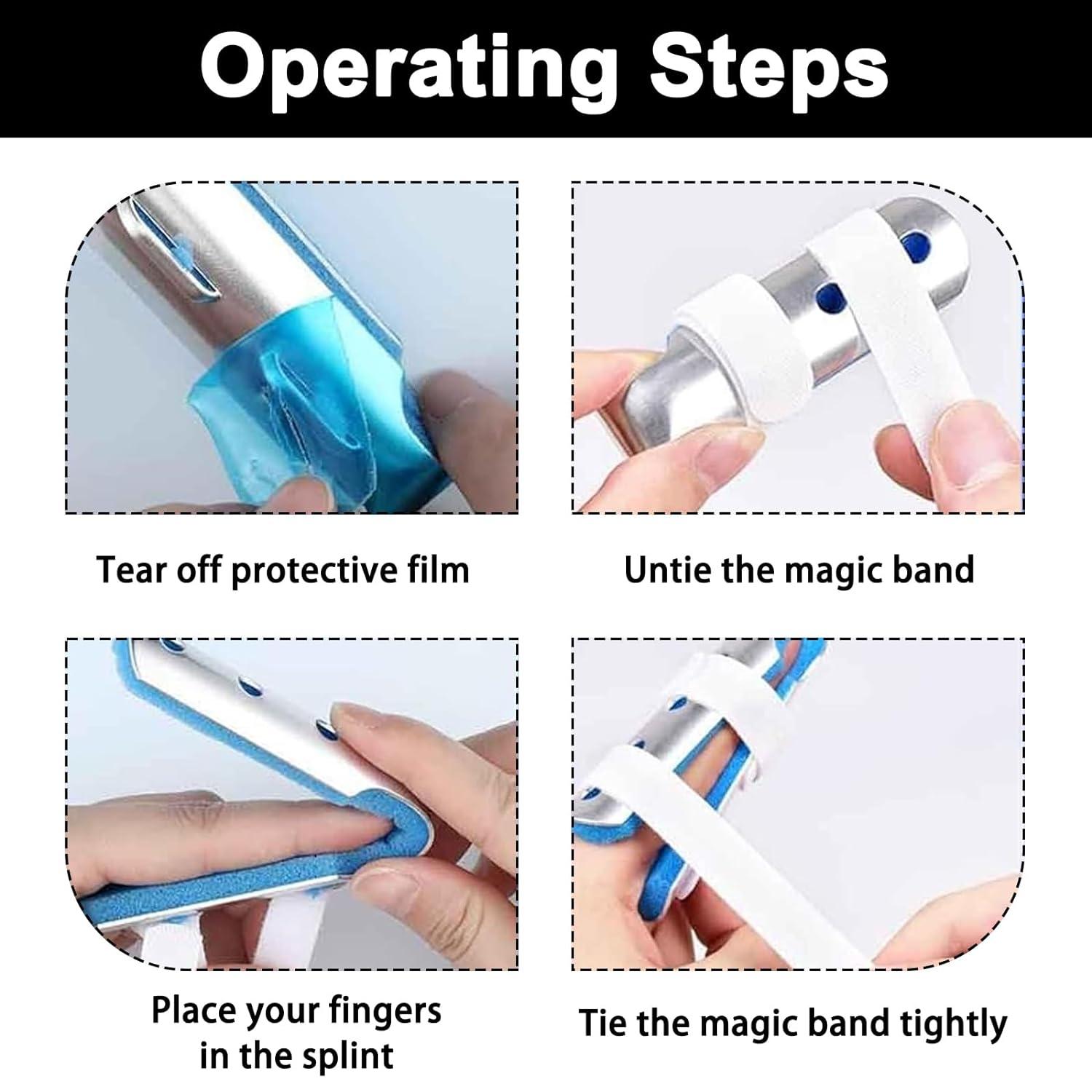 DGUSO 3-Piece Adjustable Finger Rail Set for Broken Thumb & Arthritic ...