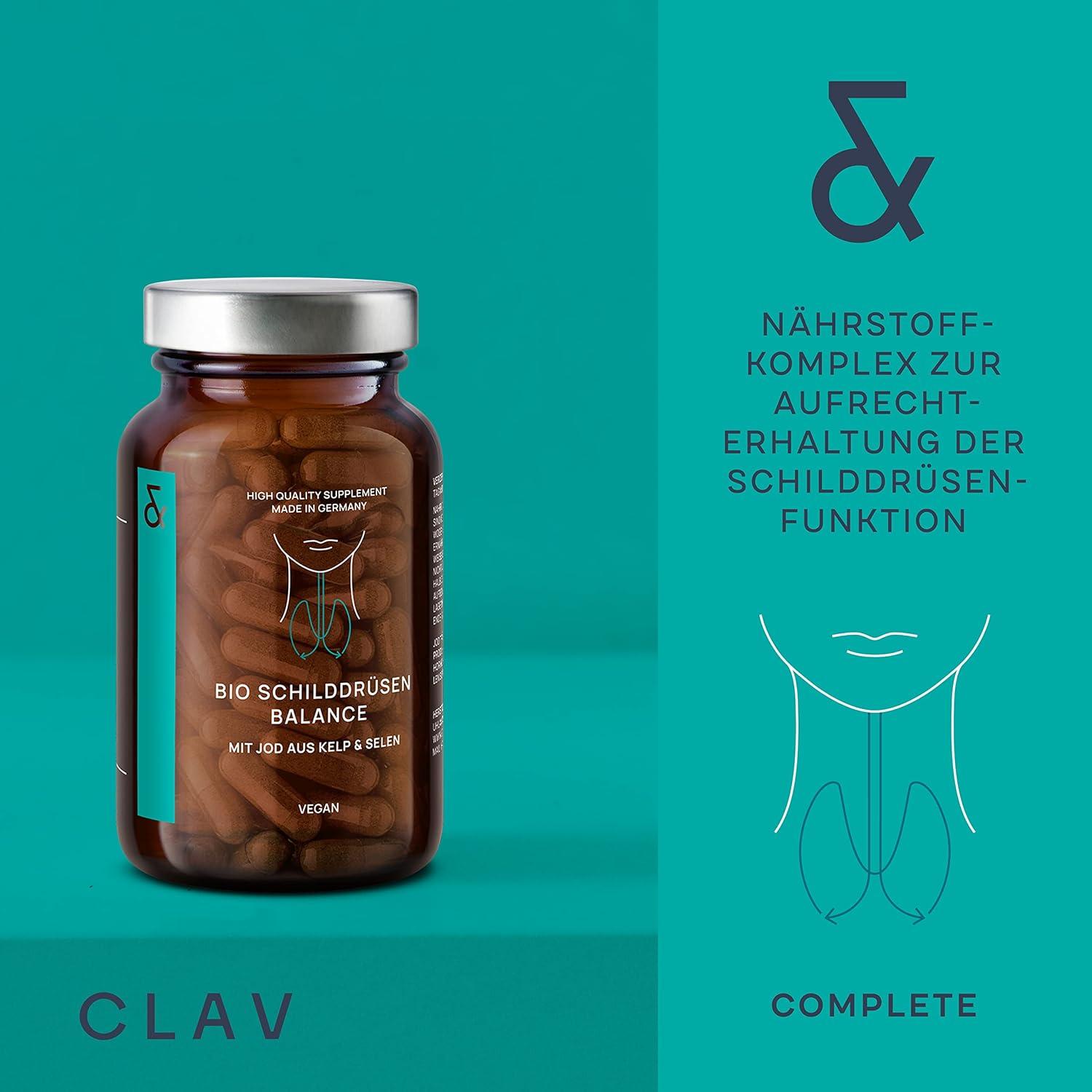 Organic Thyroid Gland Support - Iodine & Selenium Complex Capsules ...