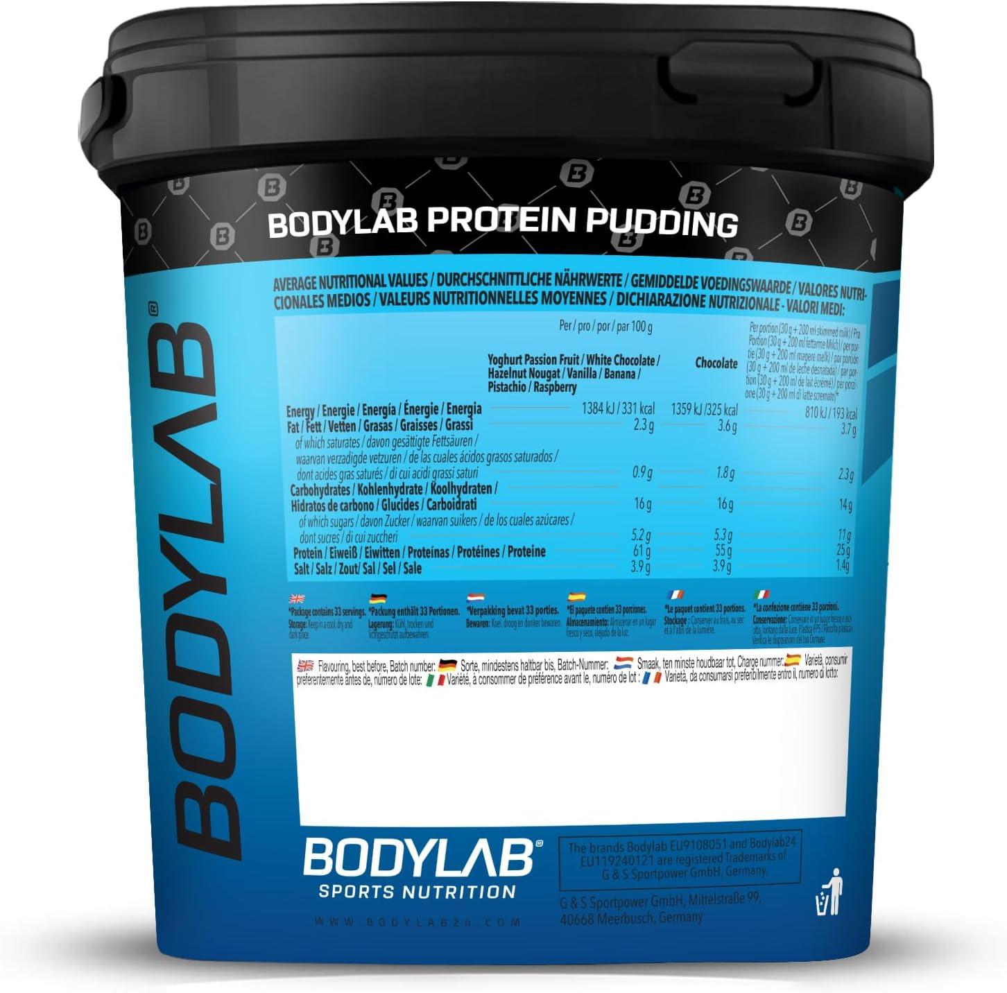 BODYLAB24 Protein Pudding Chocolate 1000g - 25g Protein per Serving ...