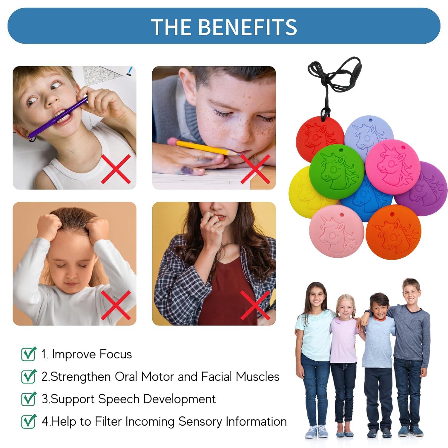 Colon Chain for Children | Sensory Chewing Necklace | Silicone Bite ...