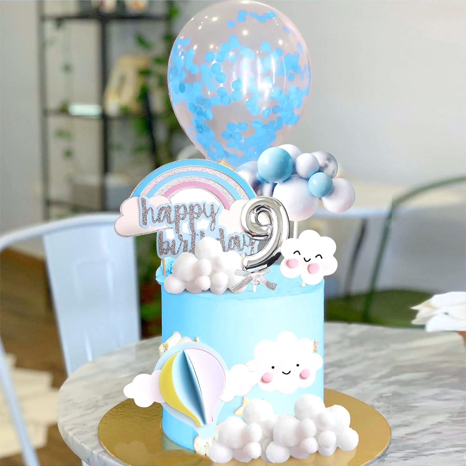 LaVenty On Cloud 9 Cake Decoration On Cloud 9 Birthday Cake Topper 9 Birthday Cake Decoration On ...