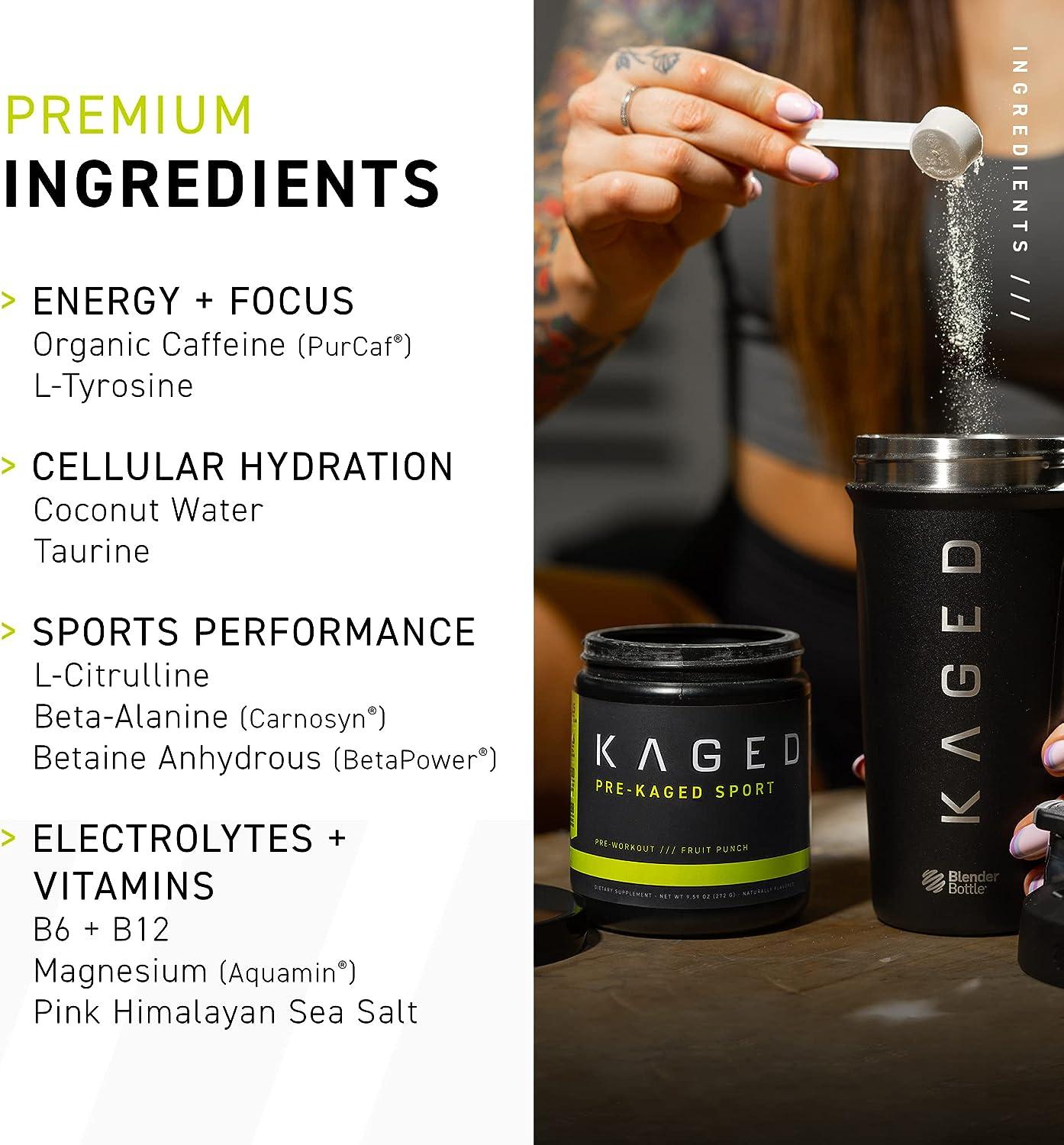 Pre Workout Powder Kaged Muscle Pre-Kaged Sport Pre Workout For Men And ...