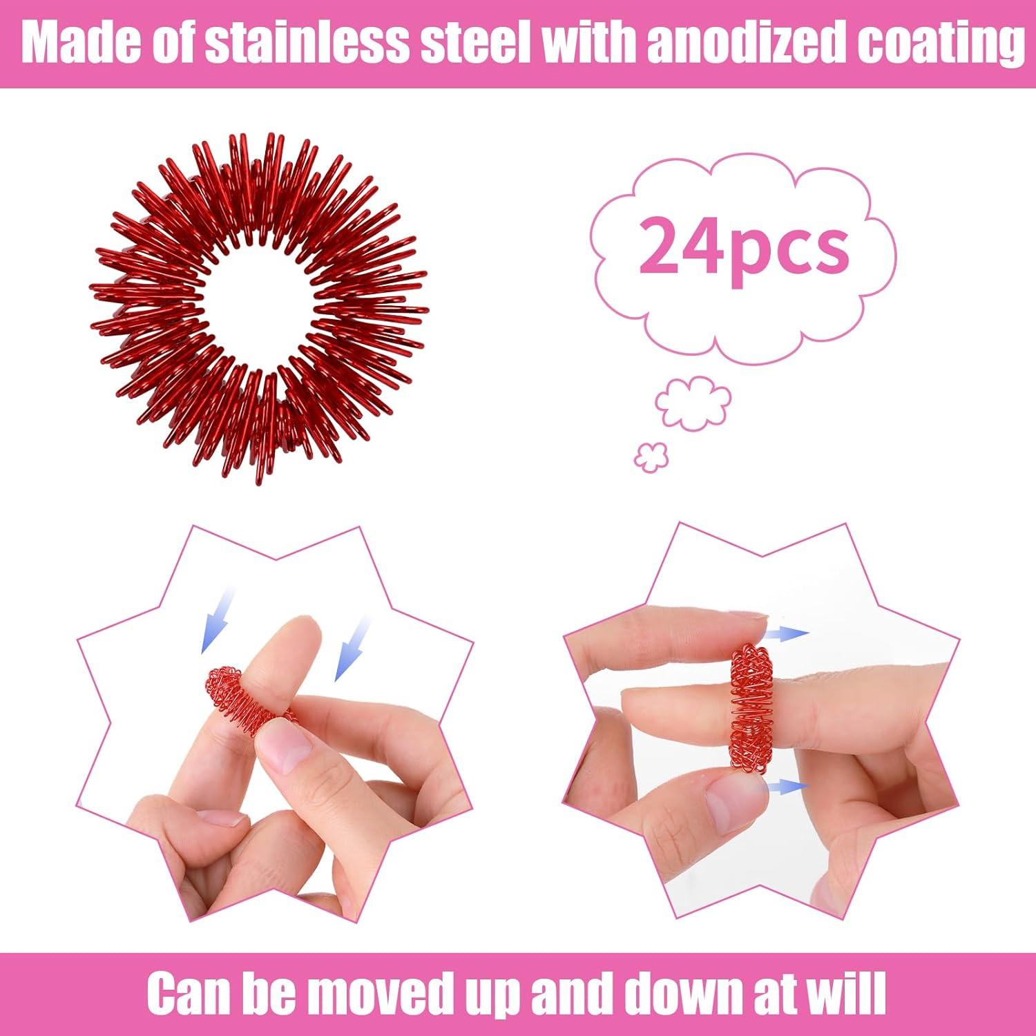 Acupressure Ring Set | Finger & Toe Massage Rings for Stress Relief ...