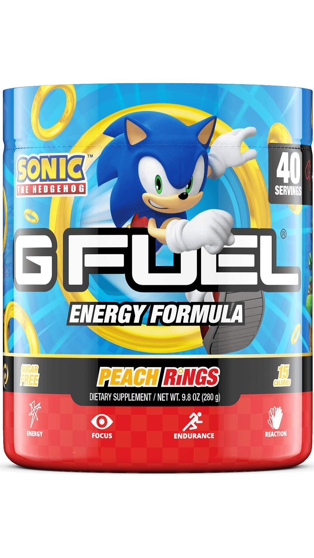 G Fuel Sonic's Peach Rings Powder - 9.8 oz (40 Servings) | Buy Now with ...