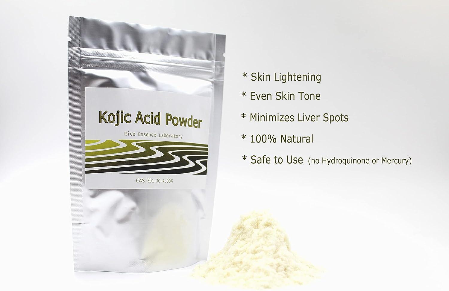 Pure 99.5% Natural 100g Kojic Acid Powder - Best for Skin Brightening ...