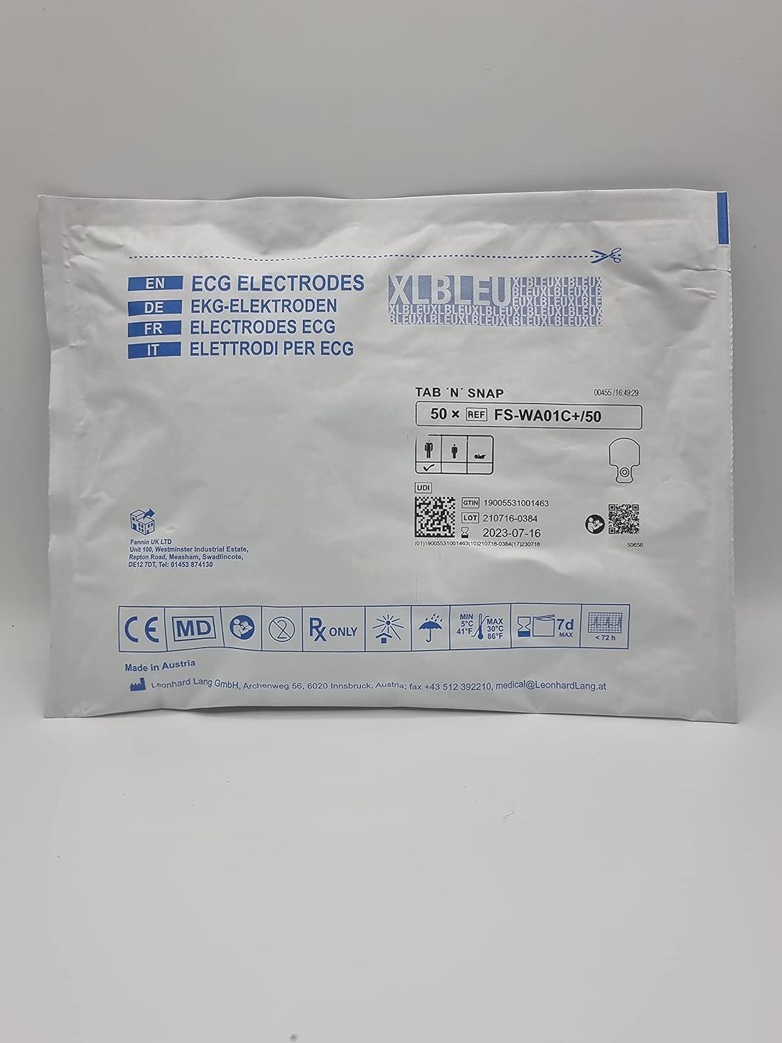 Skintact XLBLEU Tab 'n' Snap ECG Electrodes Pack of 50 | Buy Now with ...