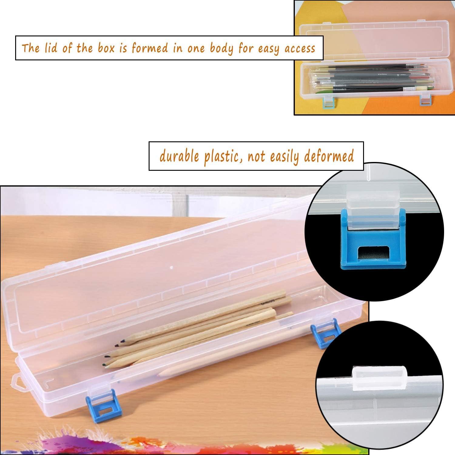 3PCS Brushes Storage Box with Buckle Design - Paint Brush and Drawing ...