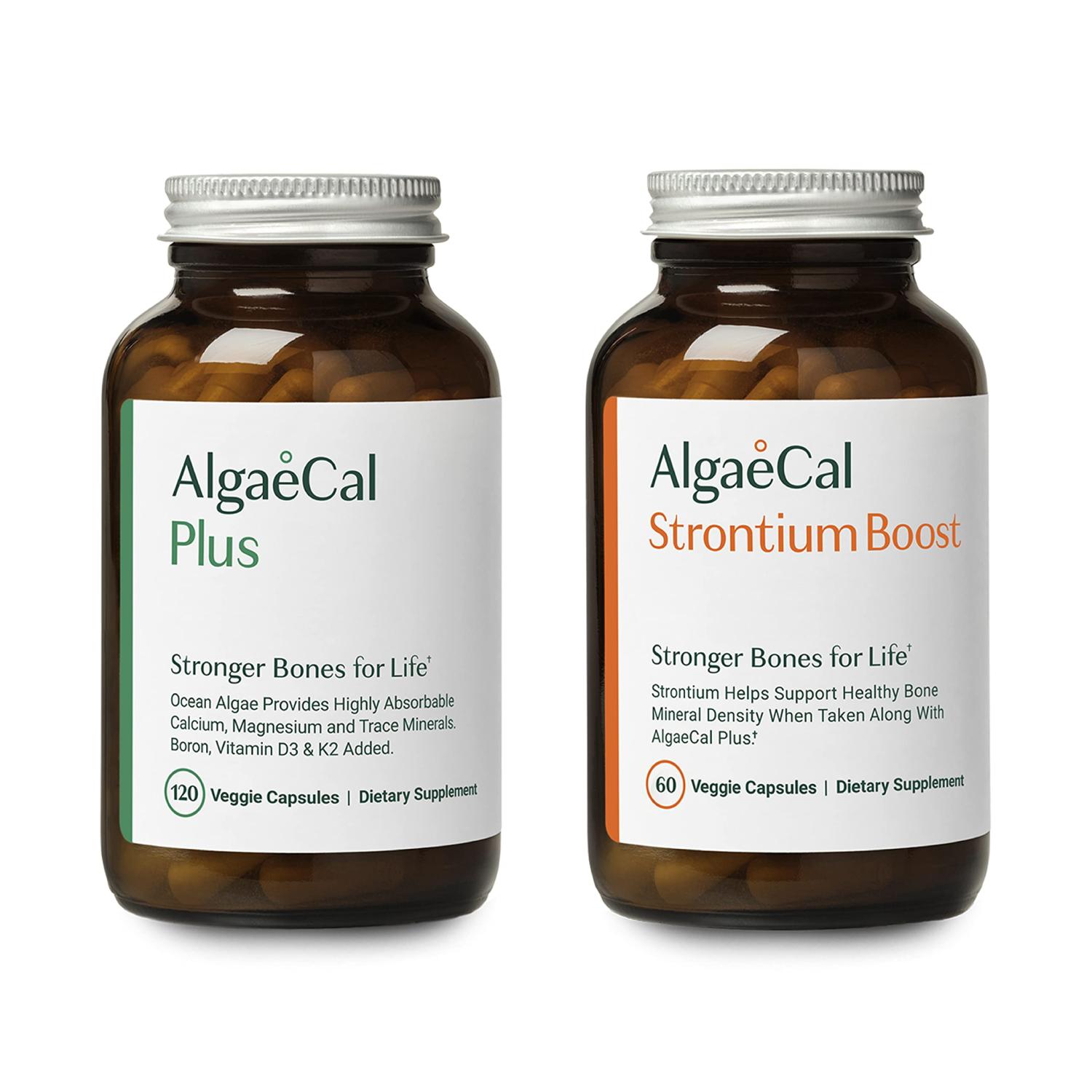 AlgaeCal Bone Builder Pack: Plant-Based Calcium Supplement with Vitamin ...
