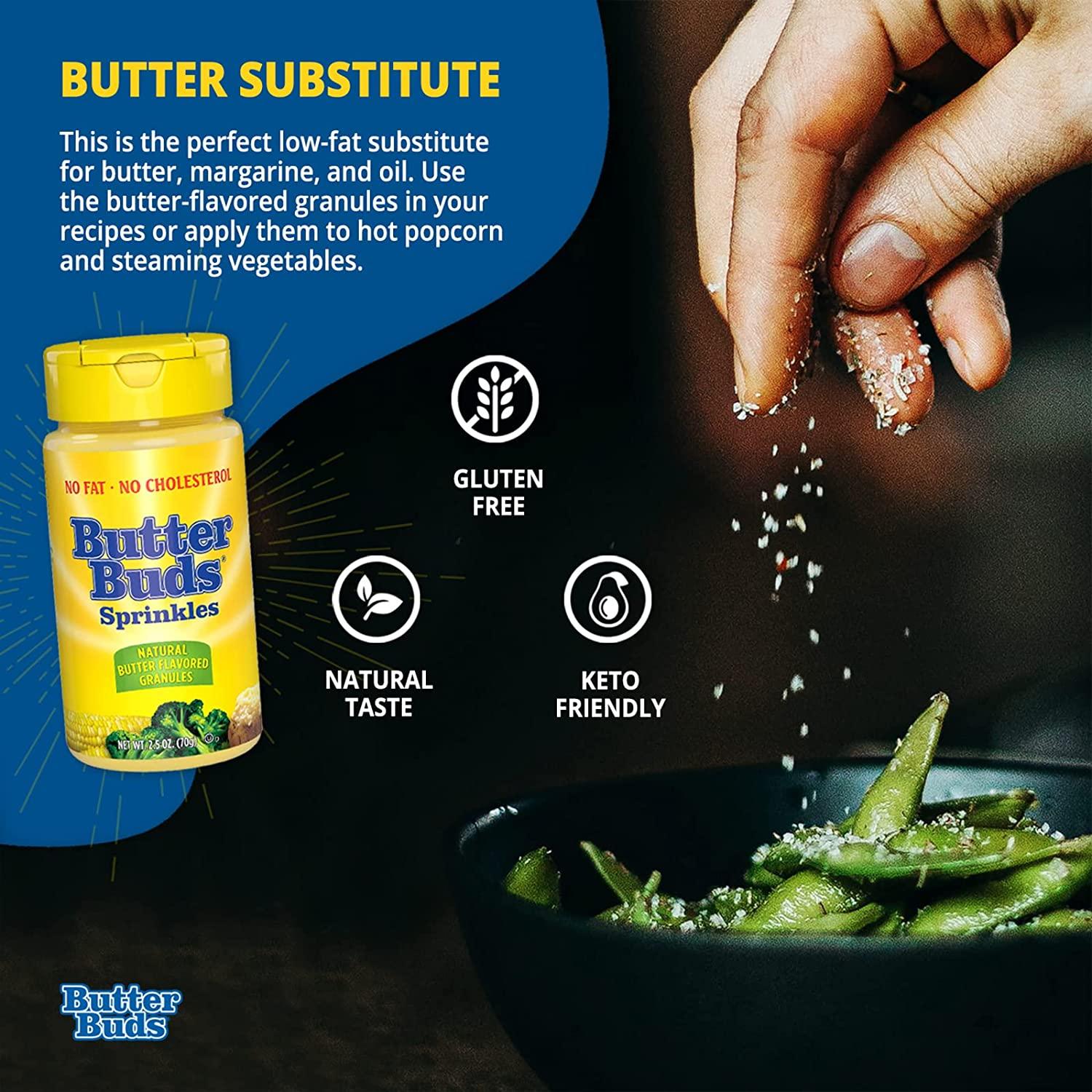 Natural Butter Buds Sprinkles - Gluten-Free Butter Flavor Granules ...