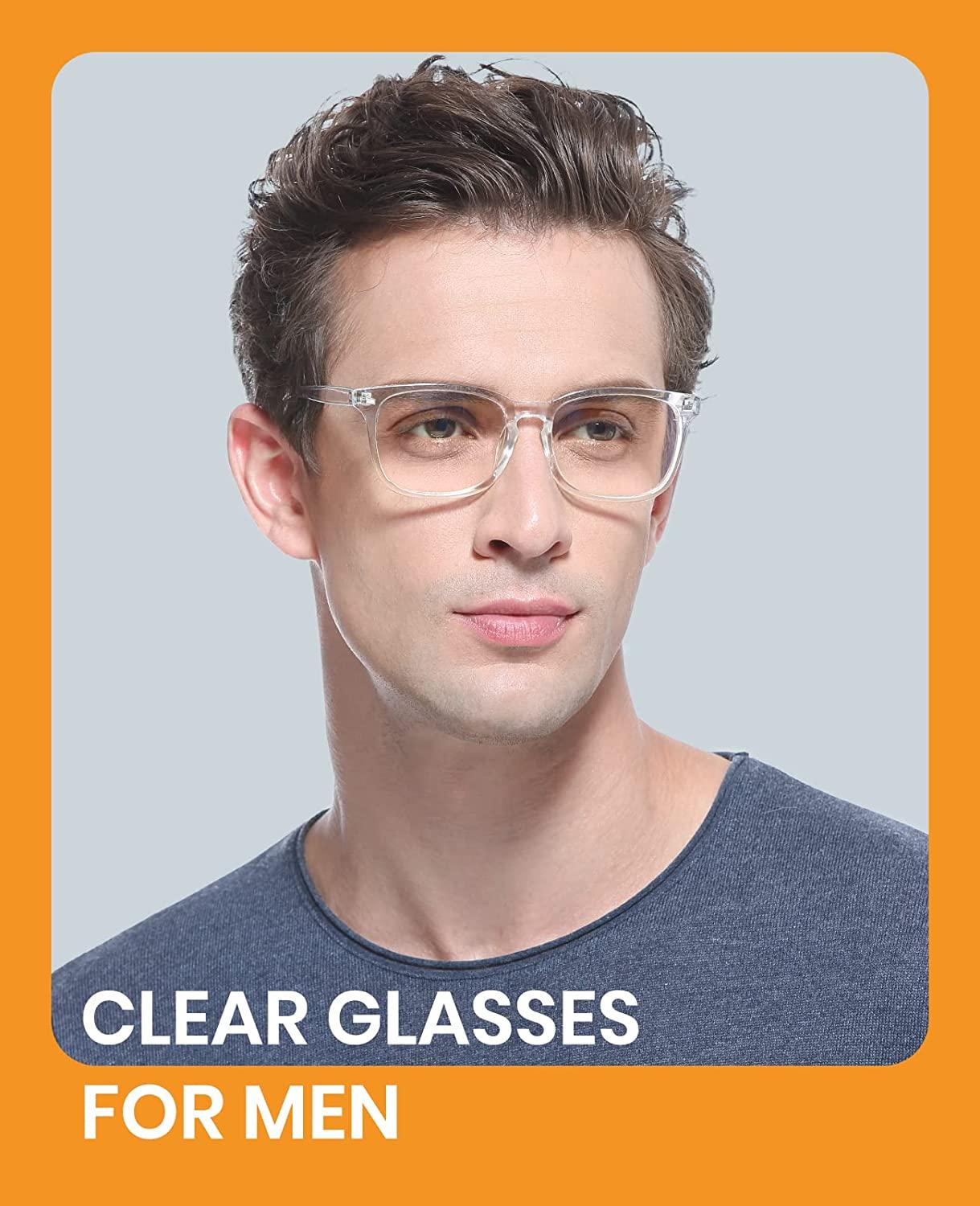 Cyxus Clear Blue Light Filter Gaming Glasses with UV Blocking - Square ...