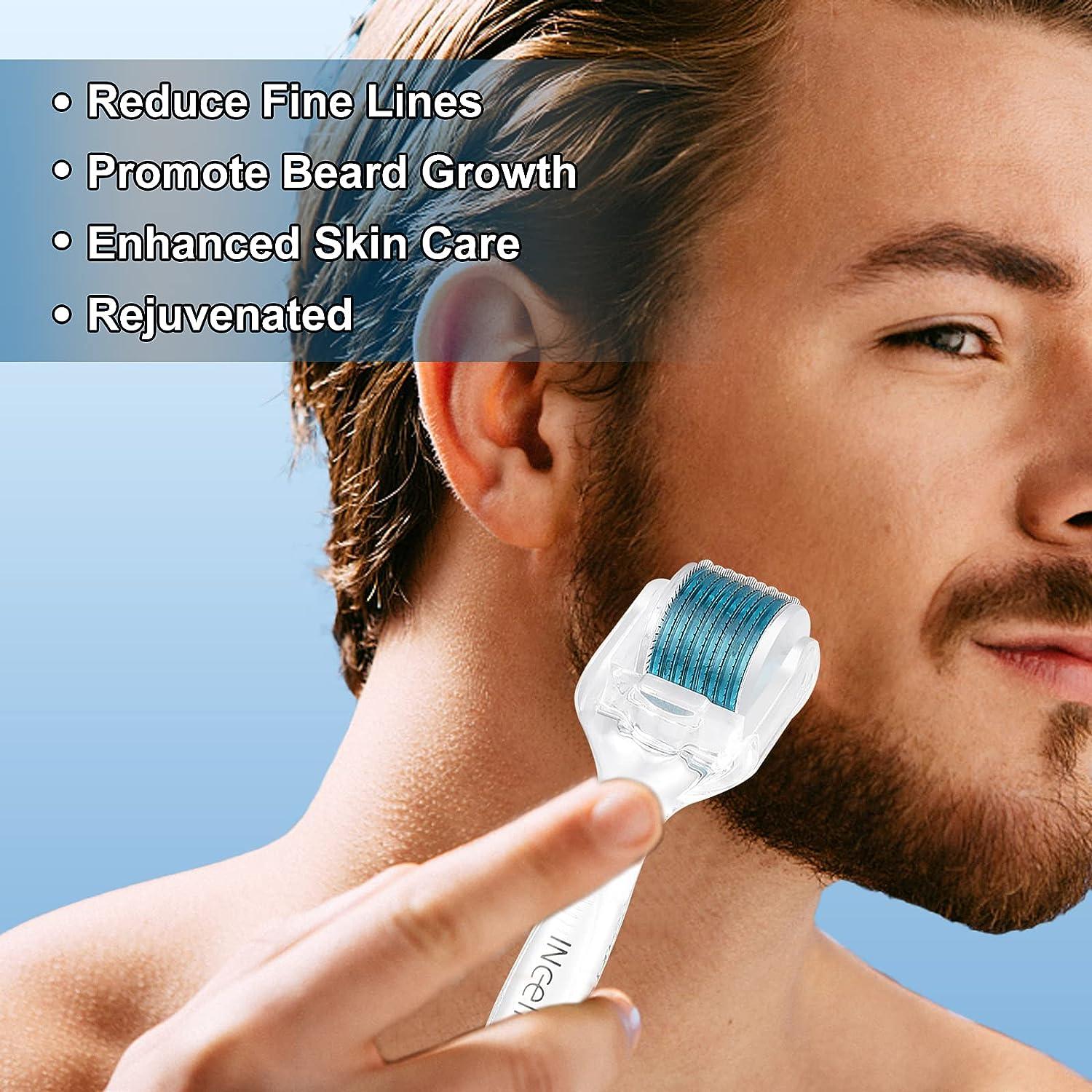 Professional Titanium Derma Roller for Hair, Beard Growth & Skin Care ...