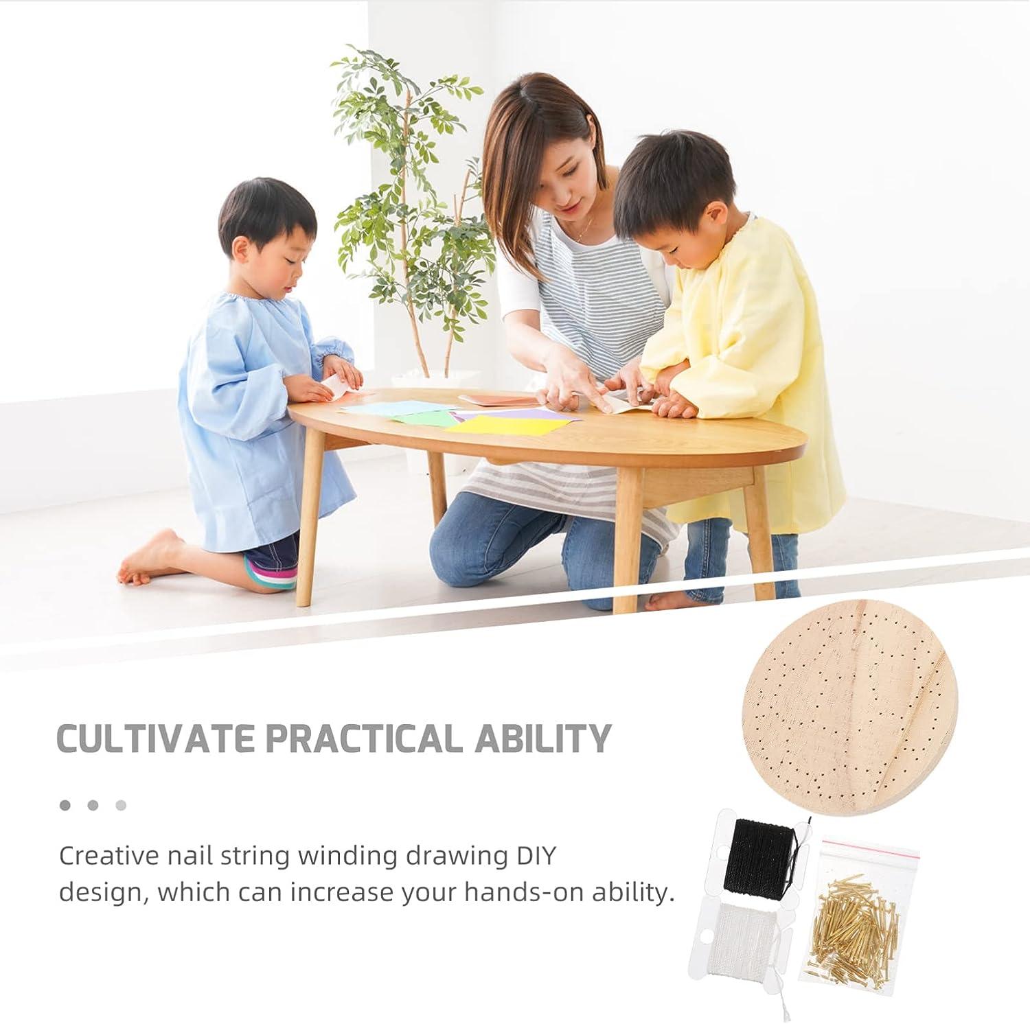 FOMIYES Soccer Ball String Art Kit - DIY 3D Nail Winding Craft for Kids ...