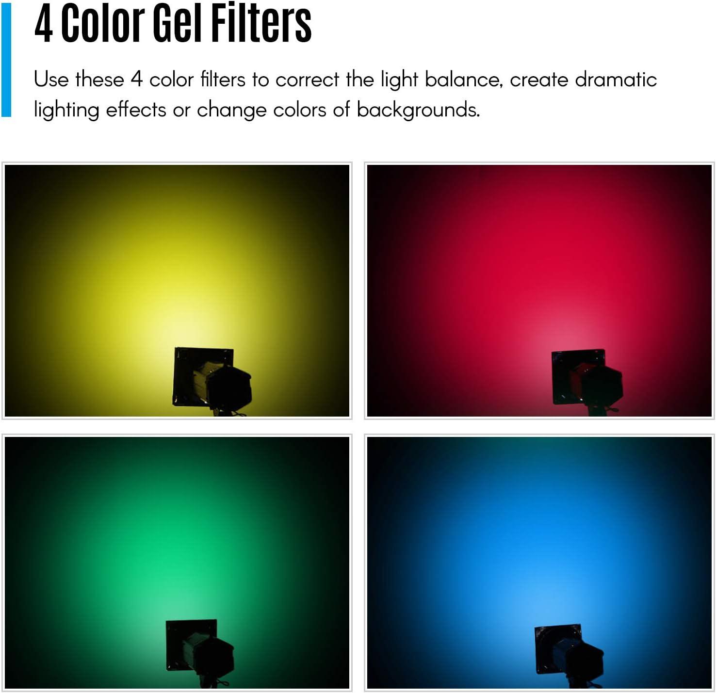 GODOX Barn Door with Honeycomb Grid & Color Gel Filters for Studio ...