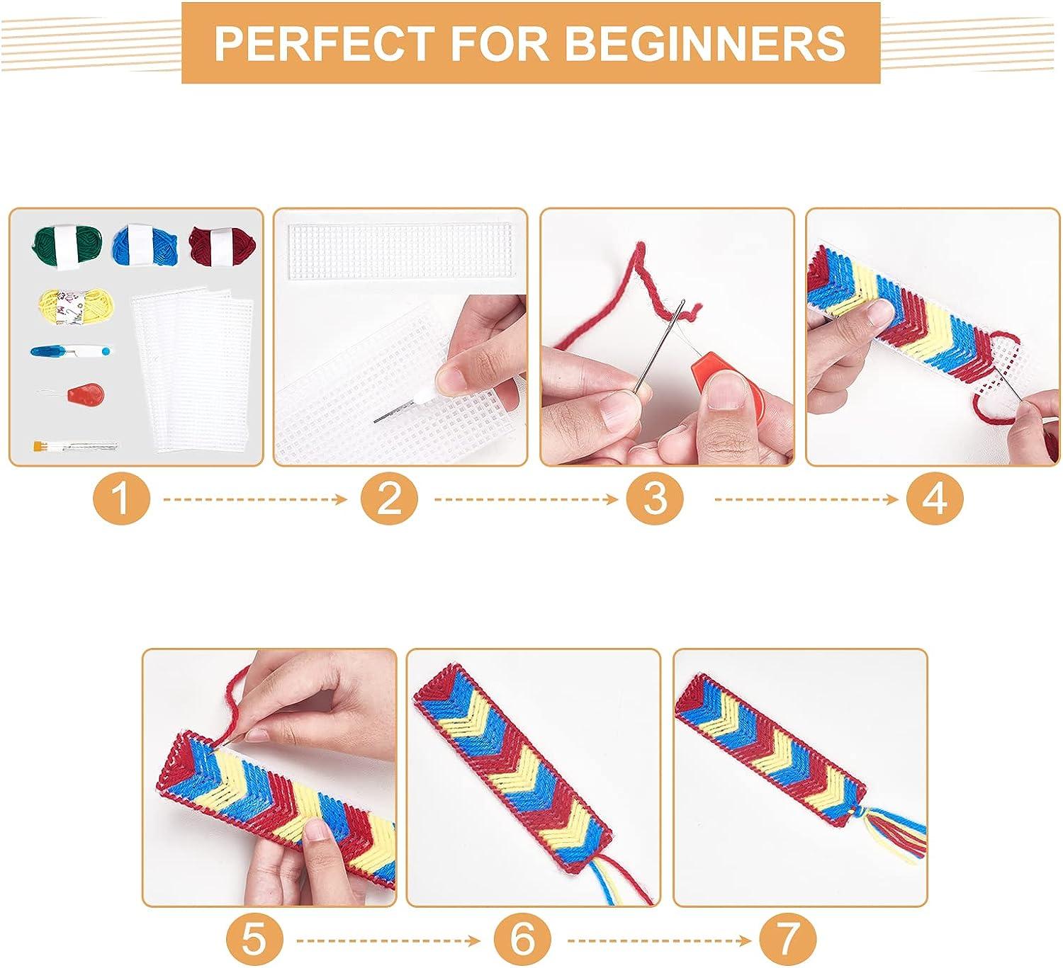 FREEBLOSS Plastic Canvas Bookmark Kit - Set of 8 Sheets for Embroidery ...