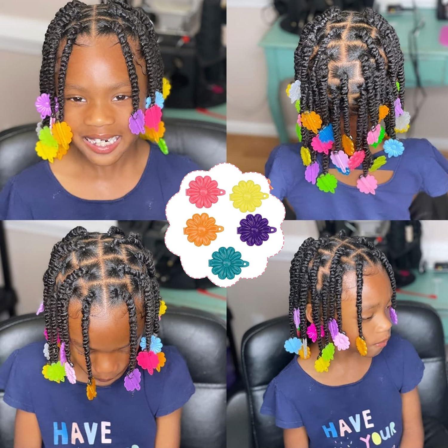 84-Piece Colorful Self Hinge Hair Barrettes & 17mm Ball Ponytail ...