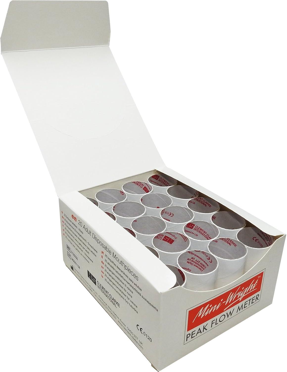 Mini Wright Peak Flow Meter with Disposable Two-Way Mouthpieces | Full ...