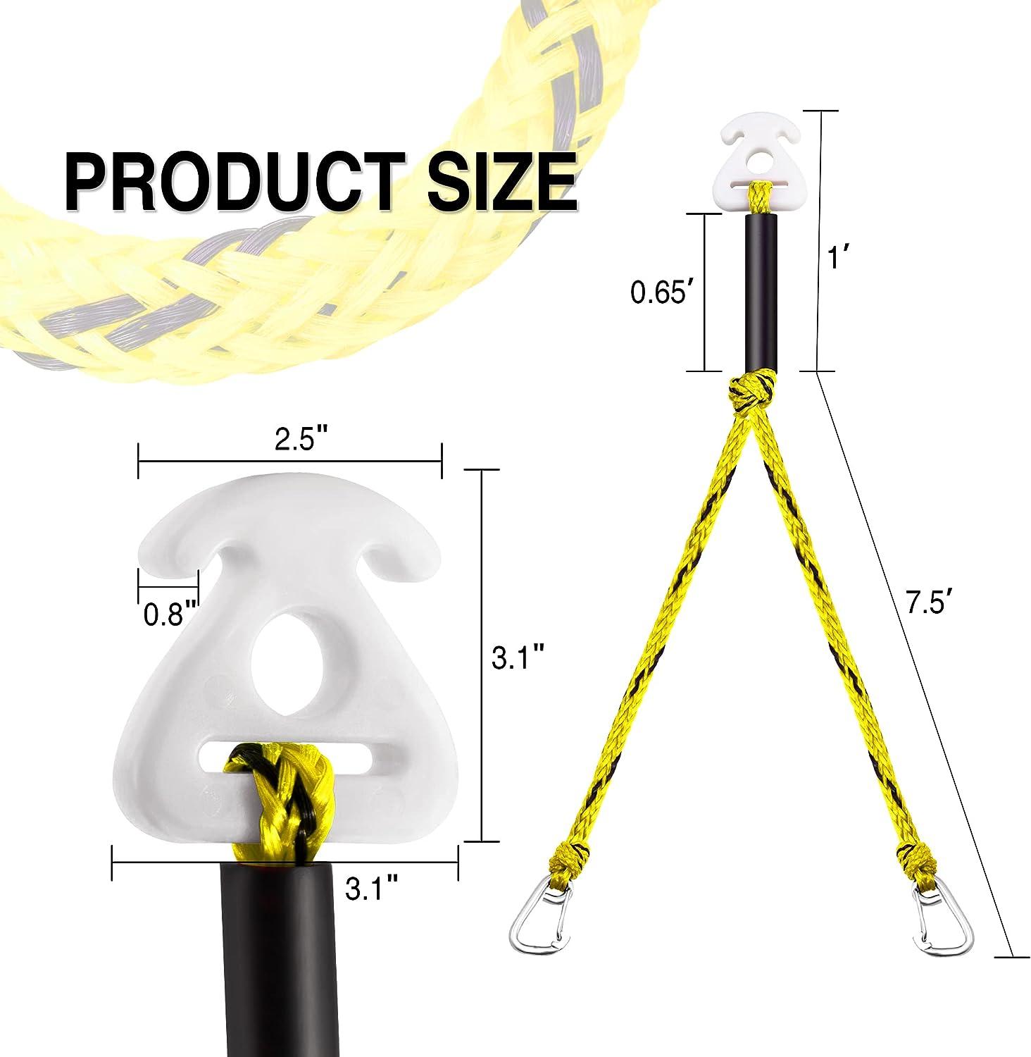 16ft Heavy Duty Boat Tow Harness Tubing Rope with Quick Connector for 4 ...