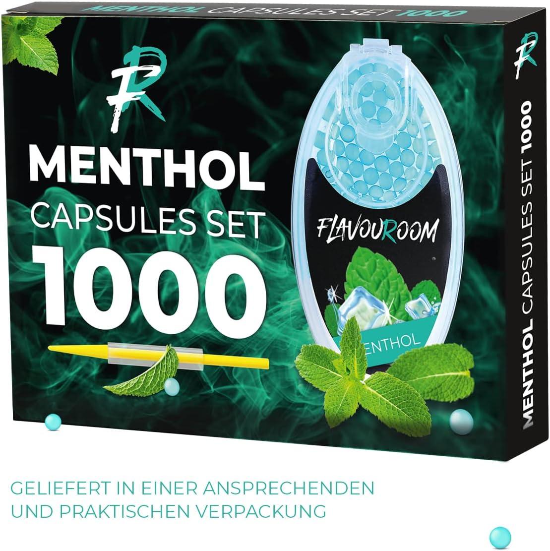 Flavoroom Premium Menthol Capsules 1000 Set | DIY Menthol Filter ...