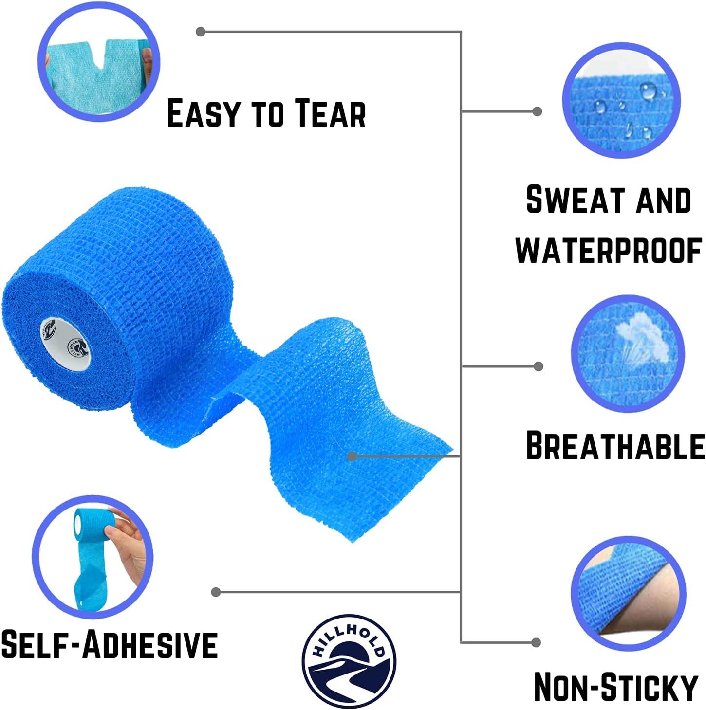 Self Adhesive Bandage Wrap for Dogs & Sports - 12 Pack Multi-Color Vet ...