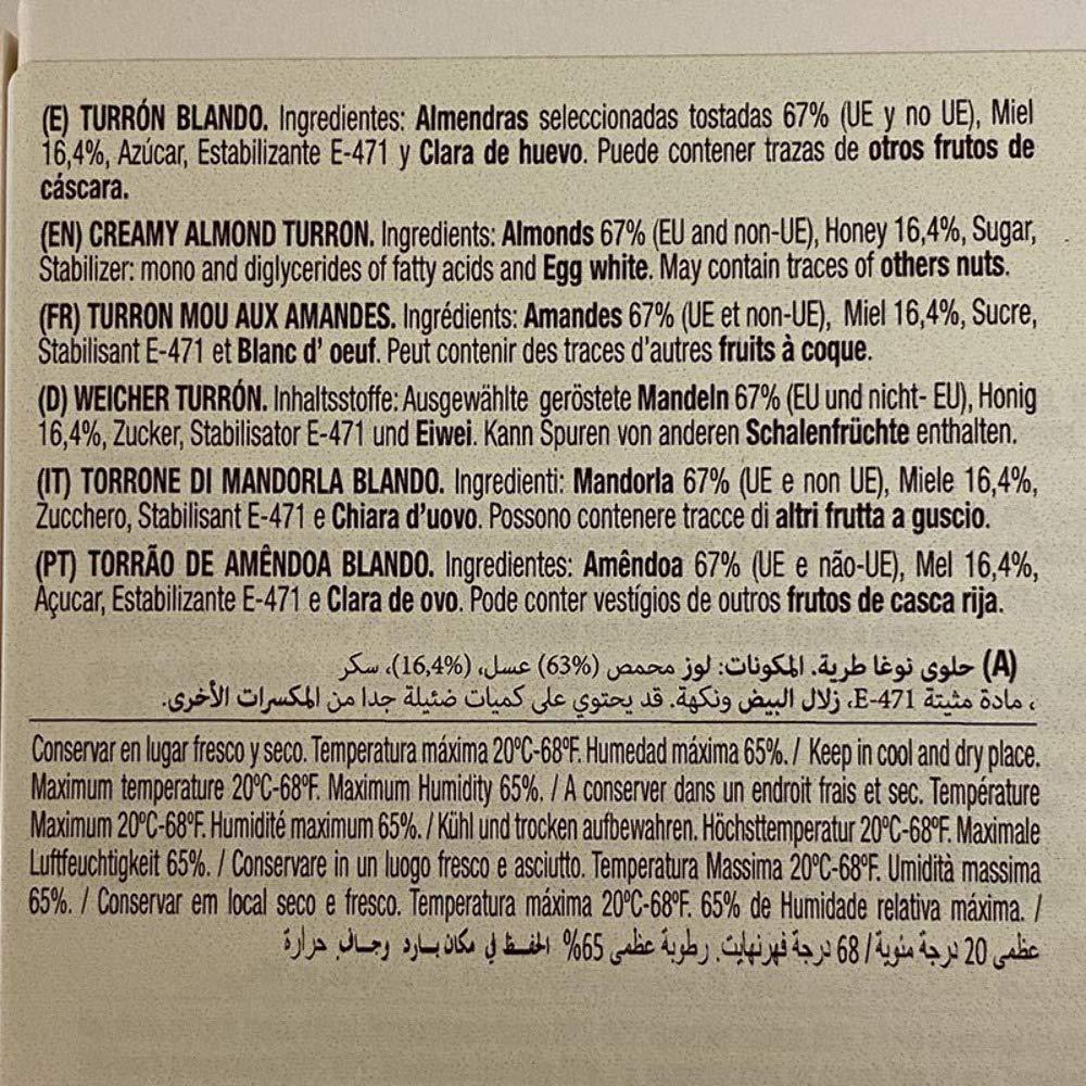 El Almendro Turron Blondo 200g - Traditional Soft Spanish Torrone with ...