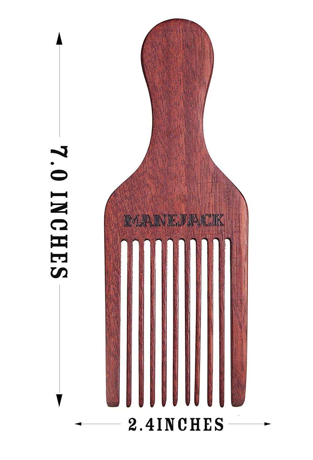 MANEJACK Beard Pick for Men - Wooden Afro Hair Lift Comb | Buy Now with ...