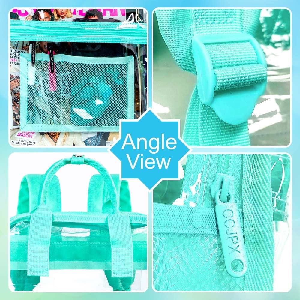 Clear Stadium Approved Transparent Green Backpack - Heavy Duty PVC ...