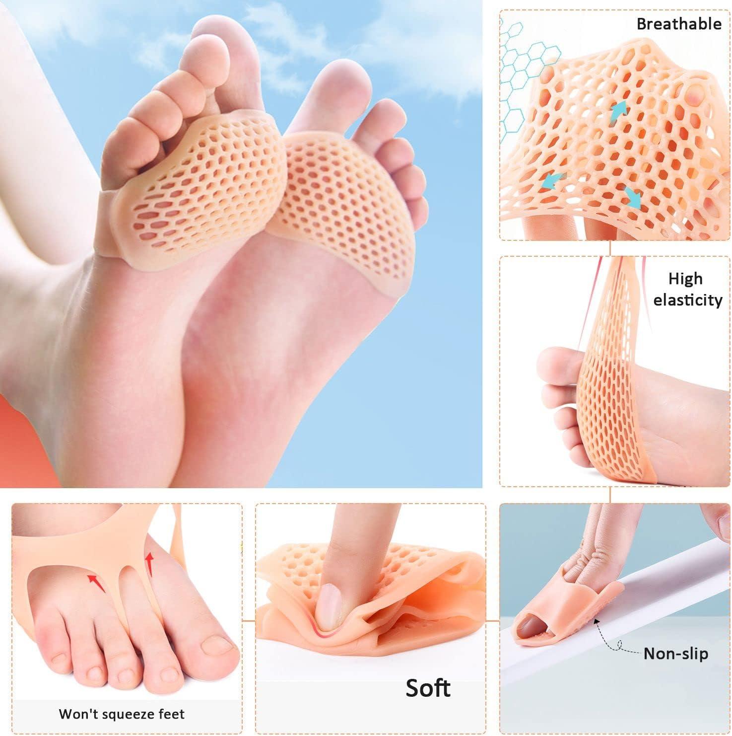 Buy 2 Pairs of Foot Pain Relief Insoles with Forefoot Cushions - Cotton ...