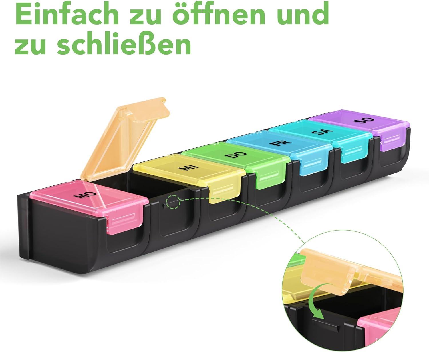 Buy Opret 7-Day Tablet Box - German Rainbow Pill Organizer & Weekly ...