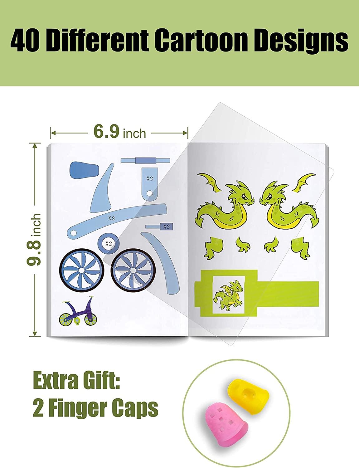 3D Printing Drawing Book: Reusable Colorful Template with 40 Patterns ...