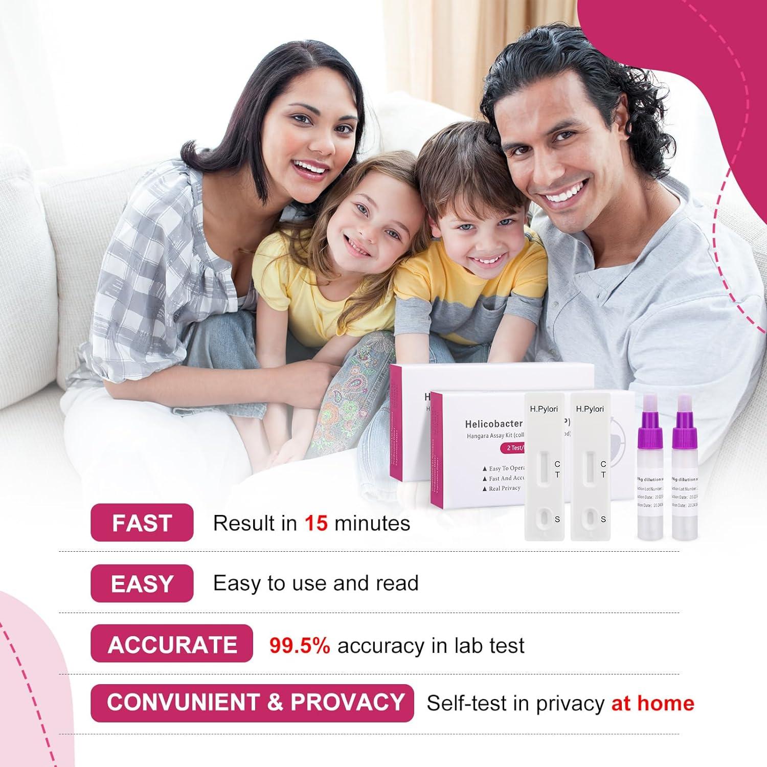 2-in-1 H. Pylori Stool Self-Test Kit - Fast & Accurate Results in 10-15 ...