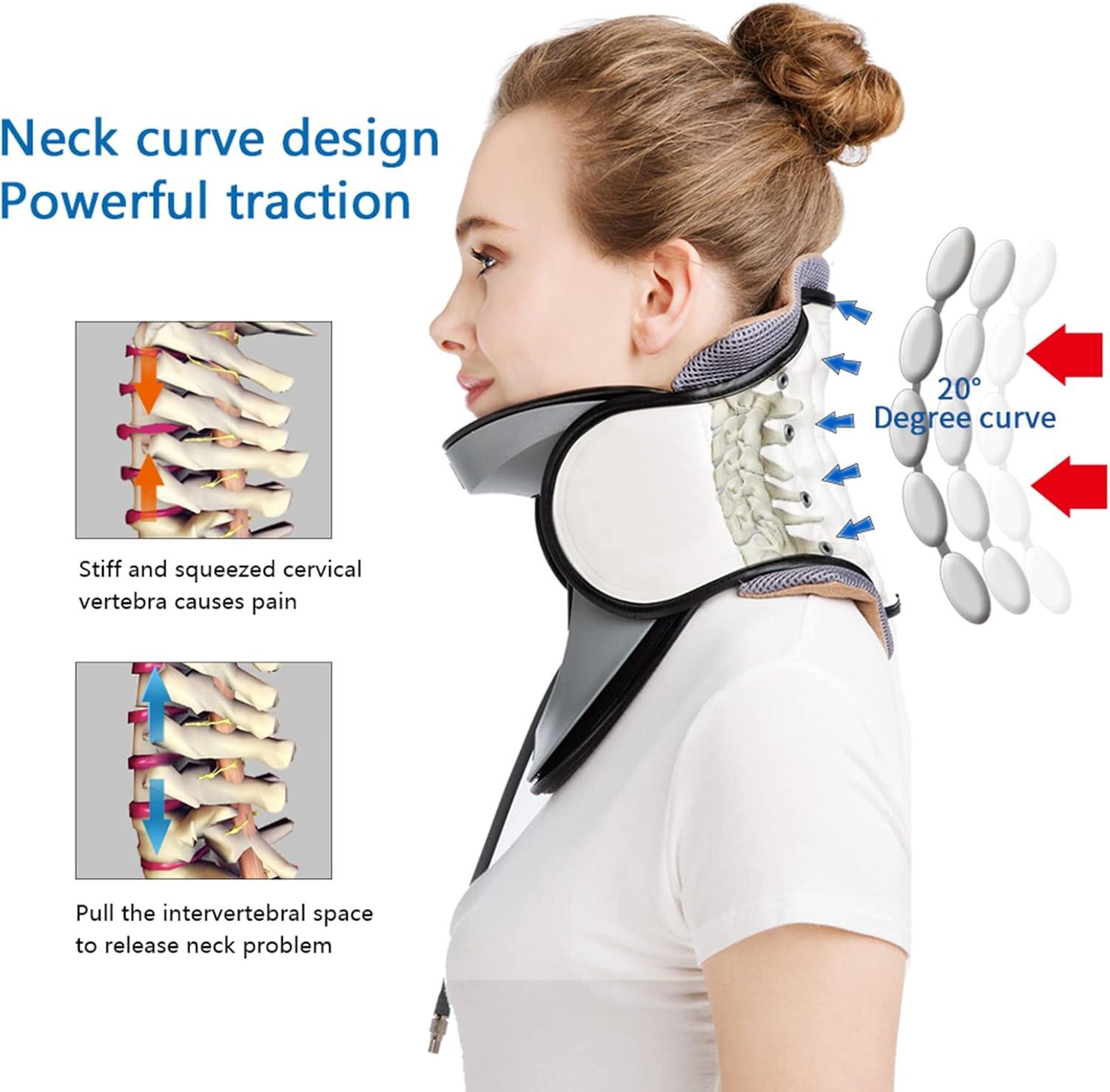 Adjustable Inflatable Neck Support Device | Ergonomic Neck Traction ...