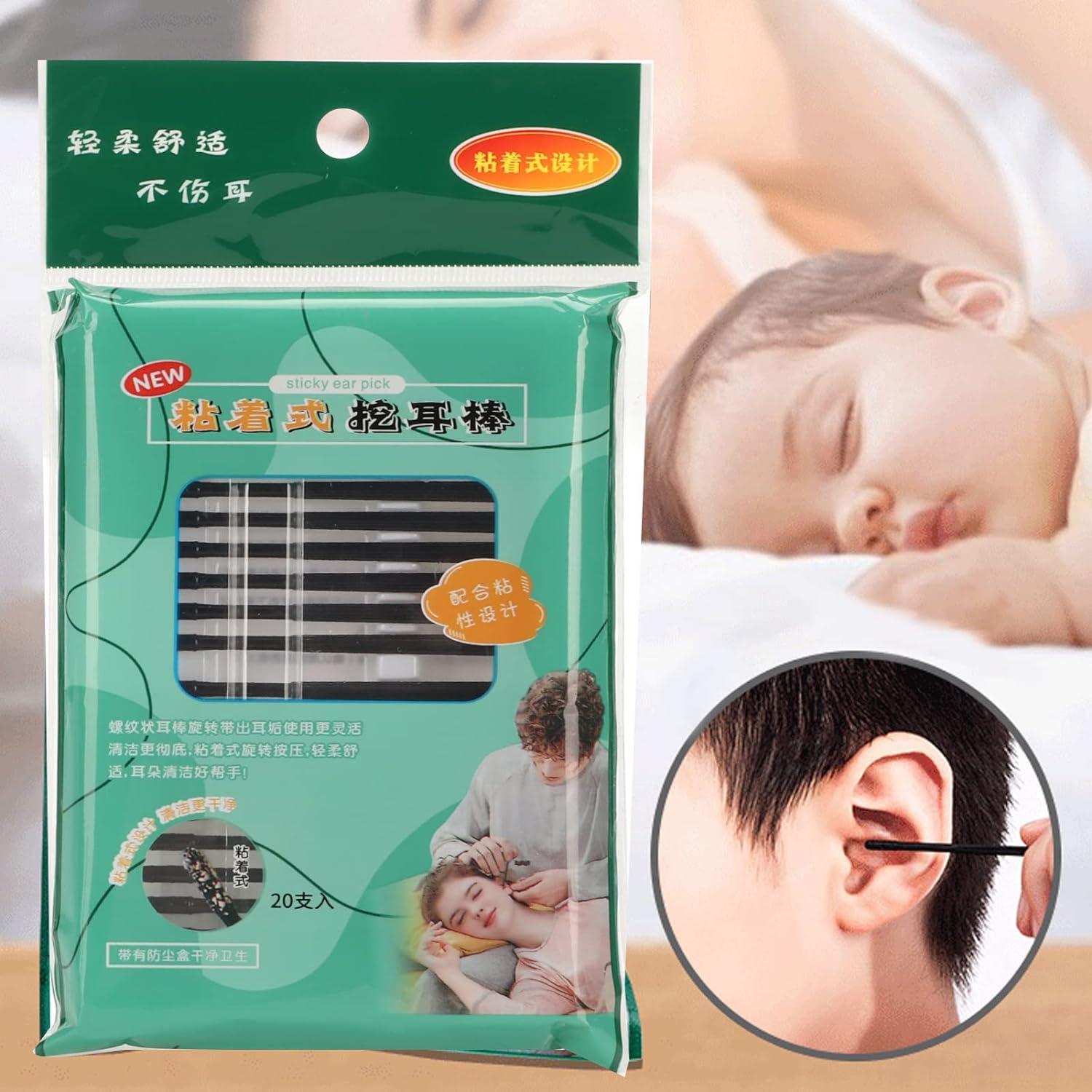 100pcs Safe Plastic Portable Ear Wax Removal Stick - Spiral Tip for ...