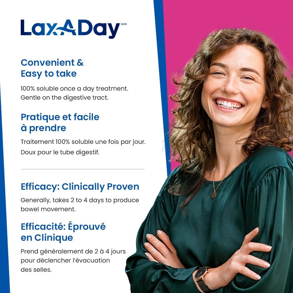 LAX-A-Day Powder Laxative No Taste, No Grit, No Sugar Relief of ...