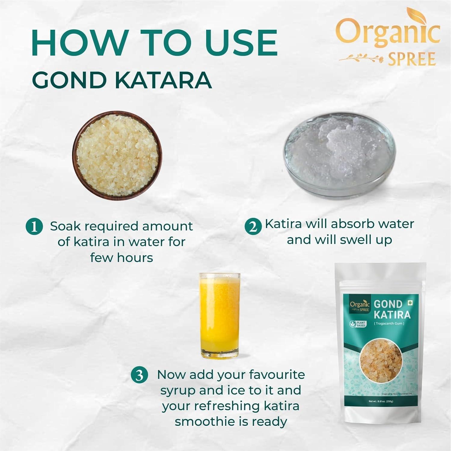 Organic Spree Pure Natural Gond Katira - Tragacanth Gum - Gomme ...