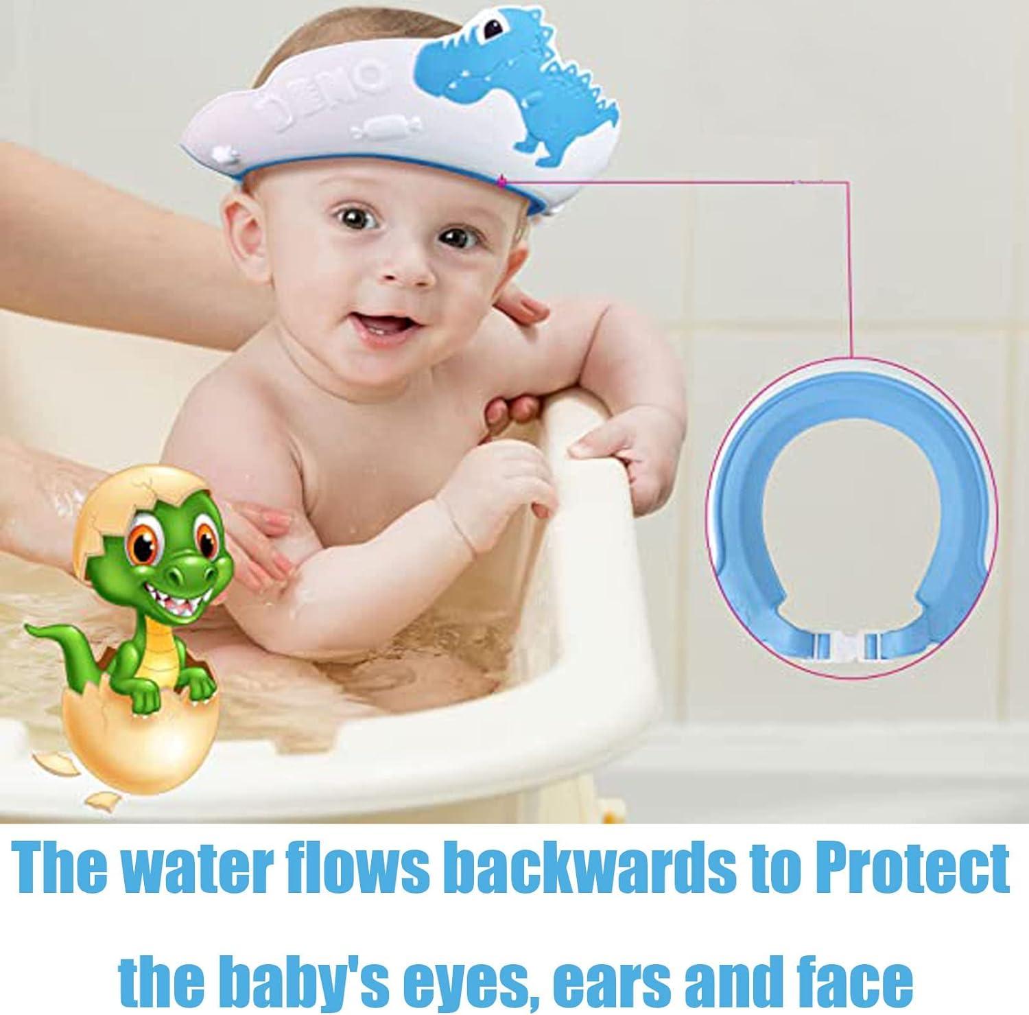 Adjustable Baby Shower Cap for Hair Washing - Shampoo Shield with Visor ...