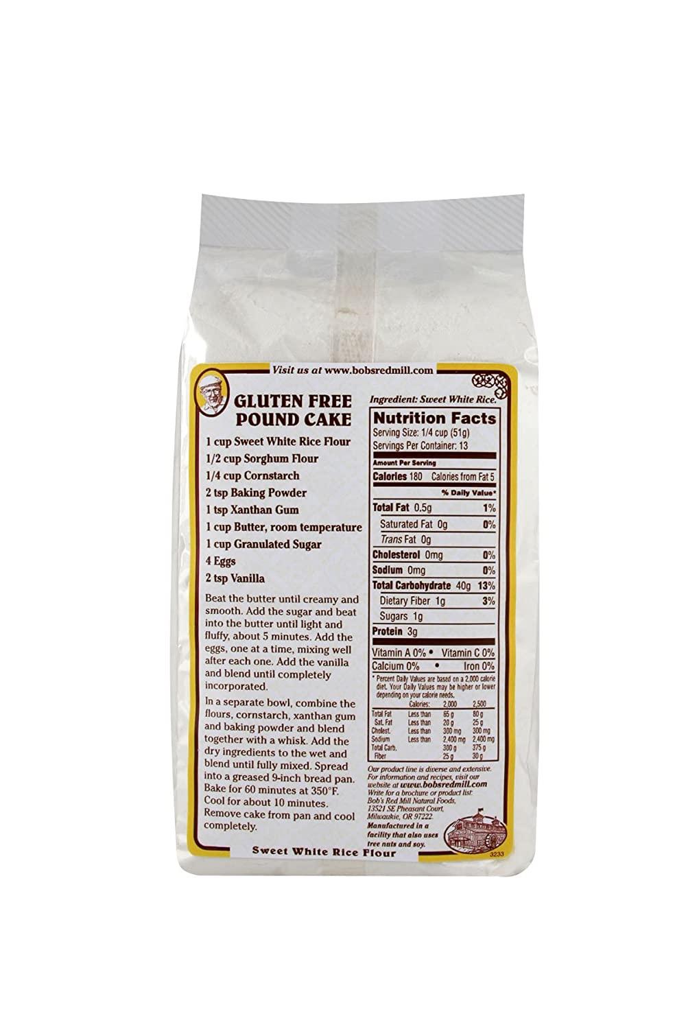 Bob's Red Mill Sweet White Rice Flour 24oz (Pack of 4) - Gluten-Free ...