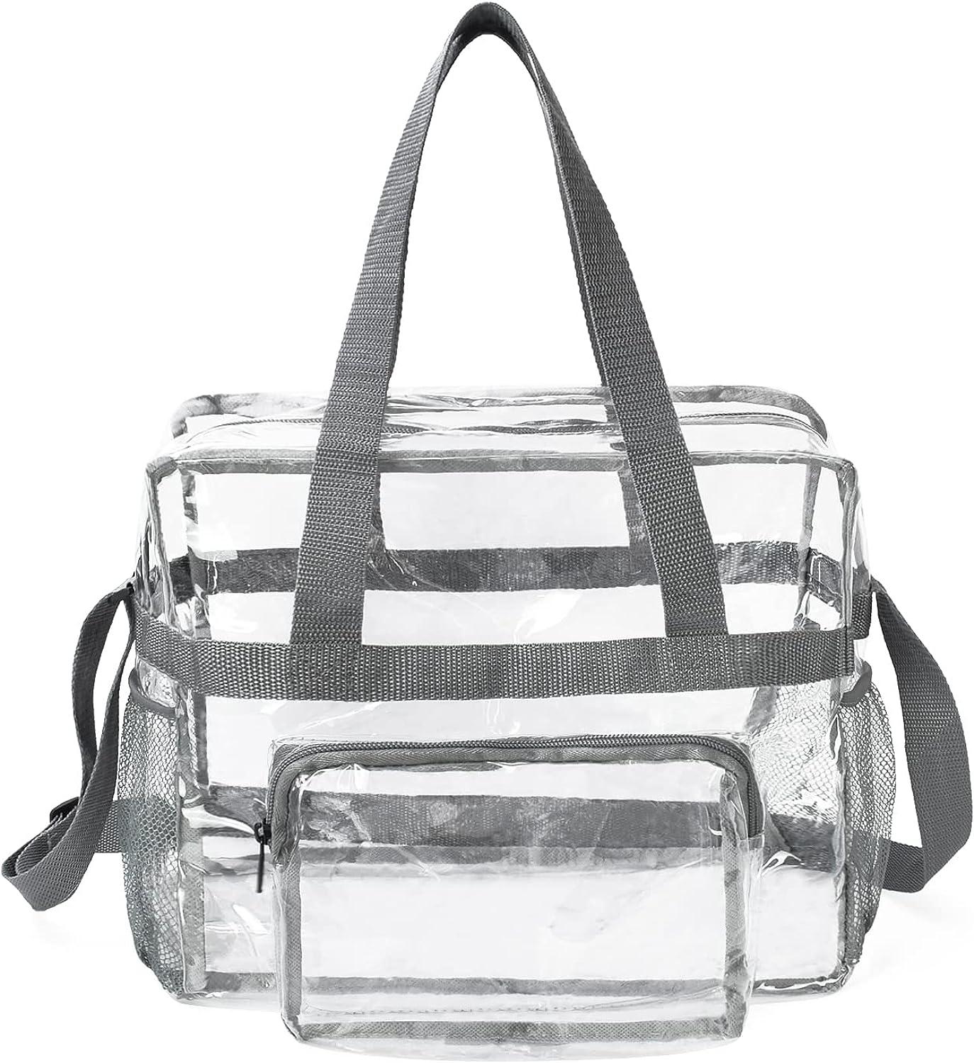 LIFEMATE Clear Crossbody Stadium Bag - 12x12x6 inch Grey | Ideal for ...