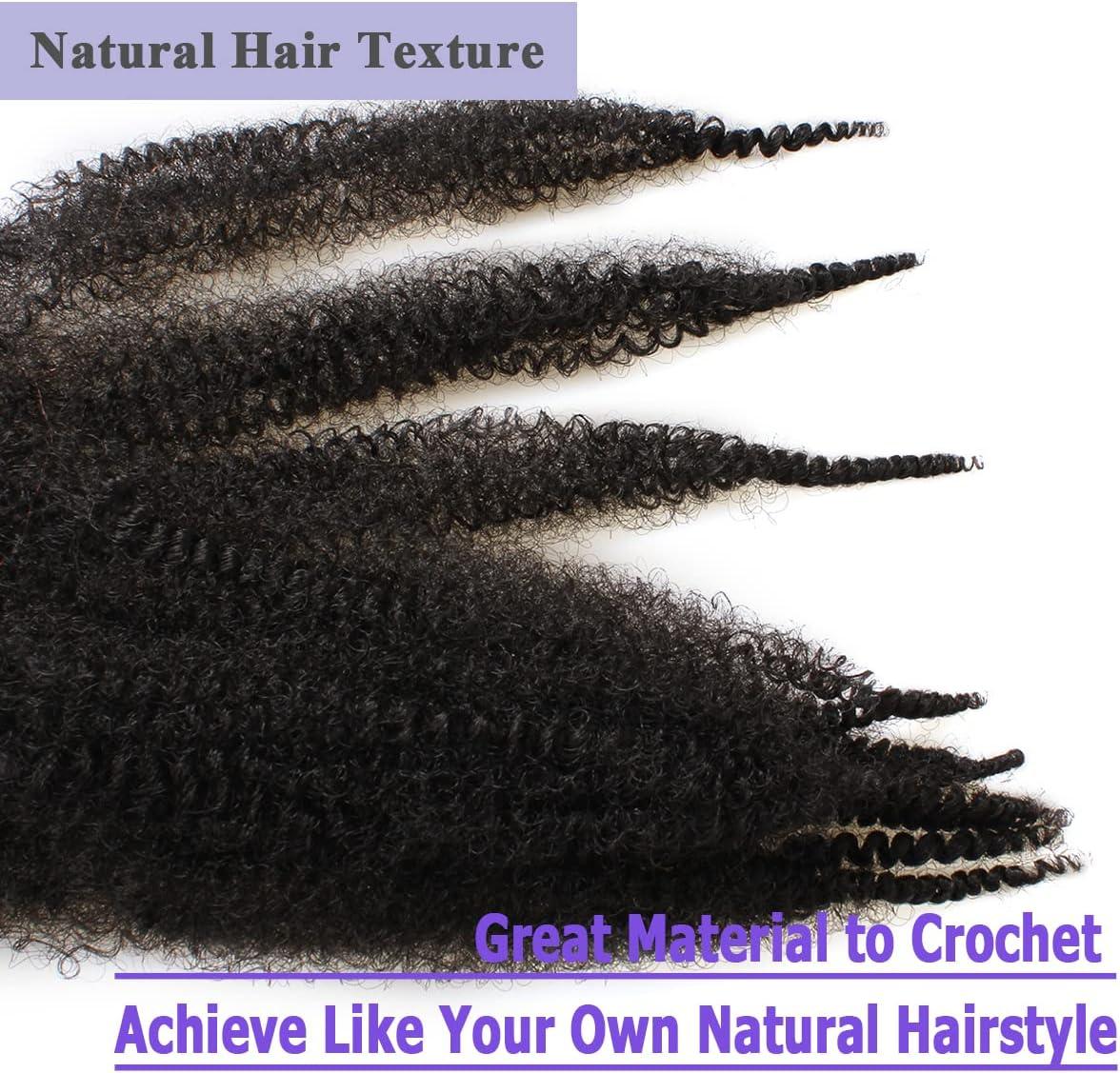 Leeven 24 Inch Pre-Separated Springy Afro Twist Hair 3 Packs Popping ...