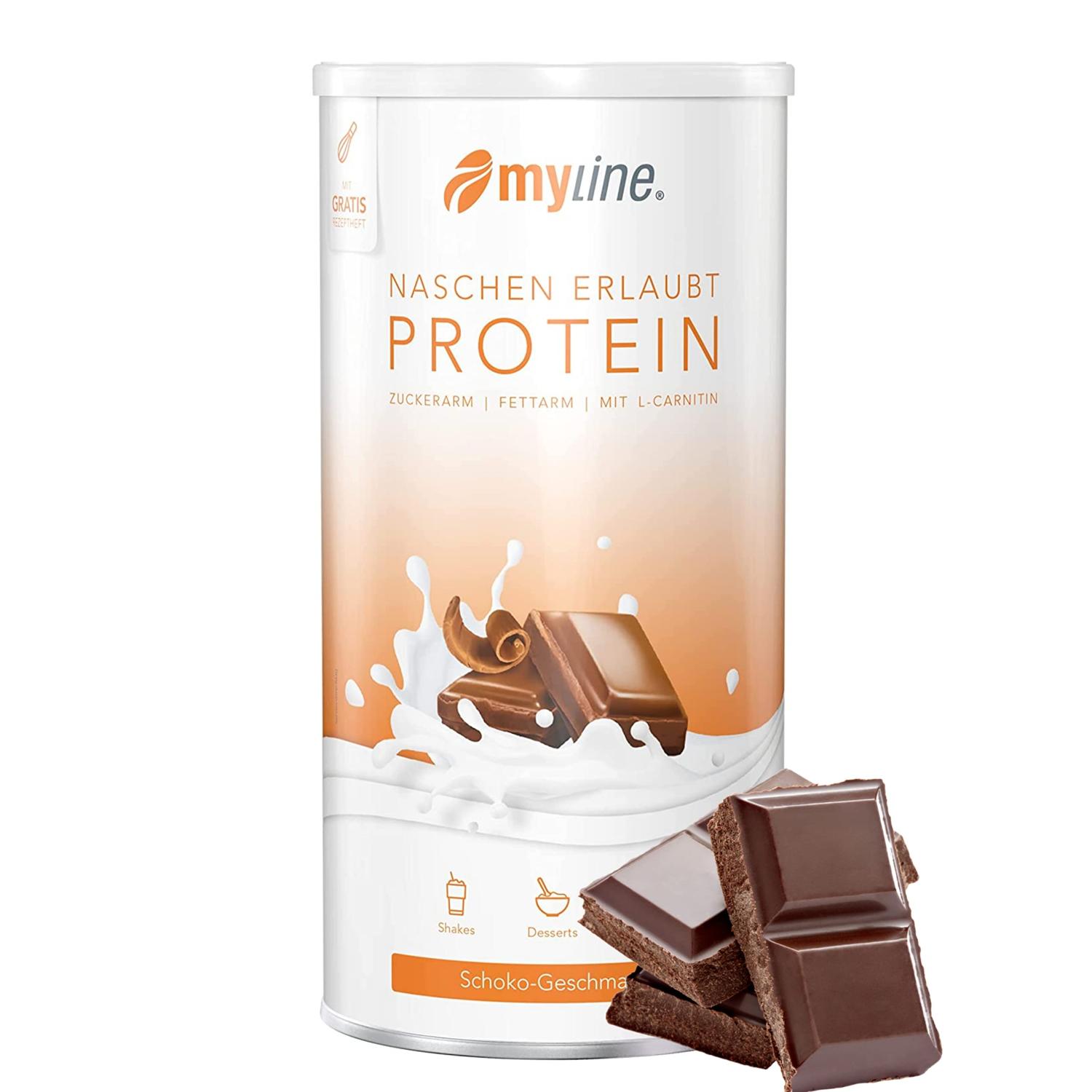 Buy Myline Protein Shake Powder (400g) - Chocolate Flavor & Free Tape ...