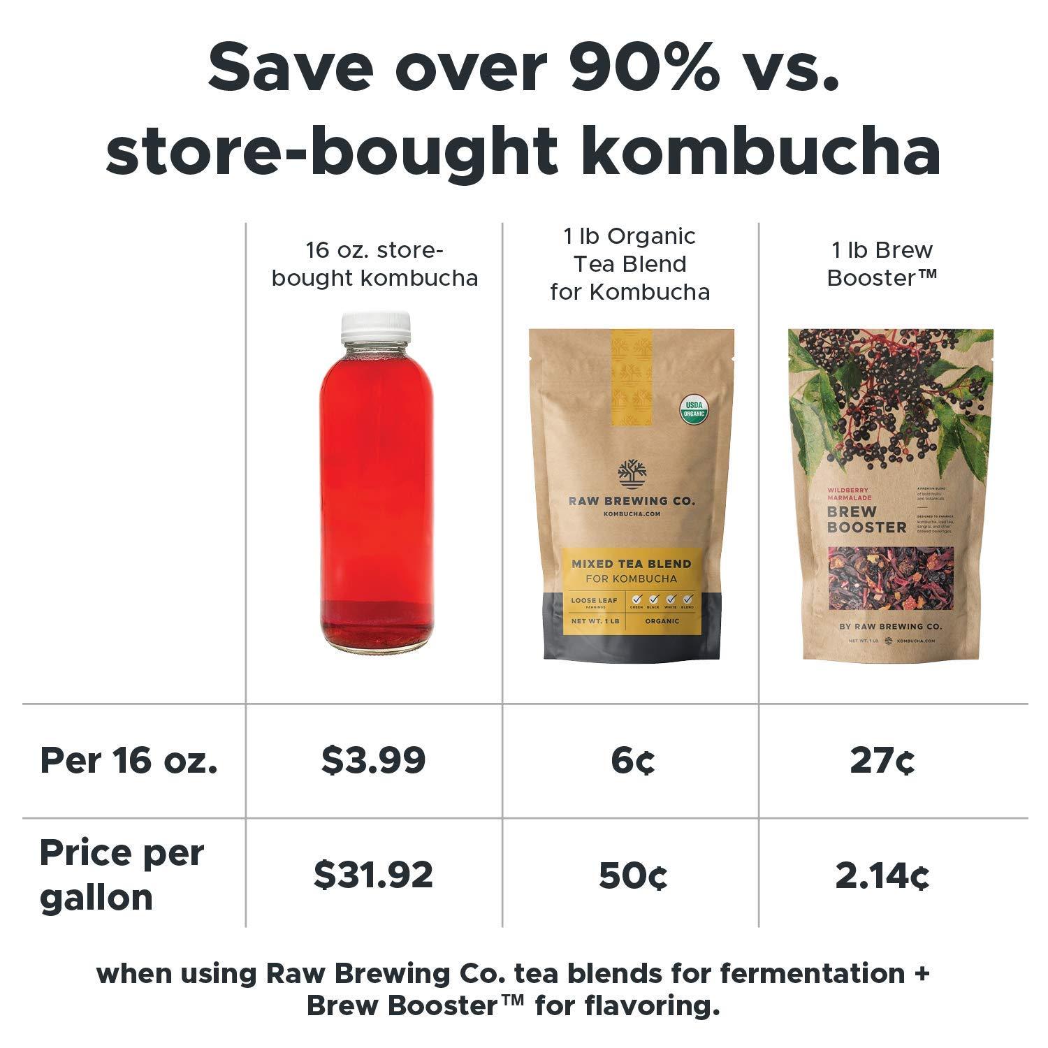 Certified Organic Loose Leaf Black Tea Blend 8oz for Kombucha Brewing ...