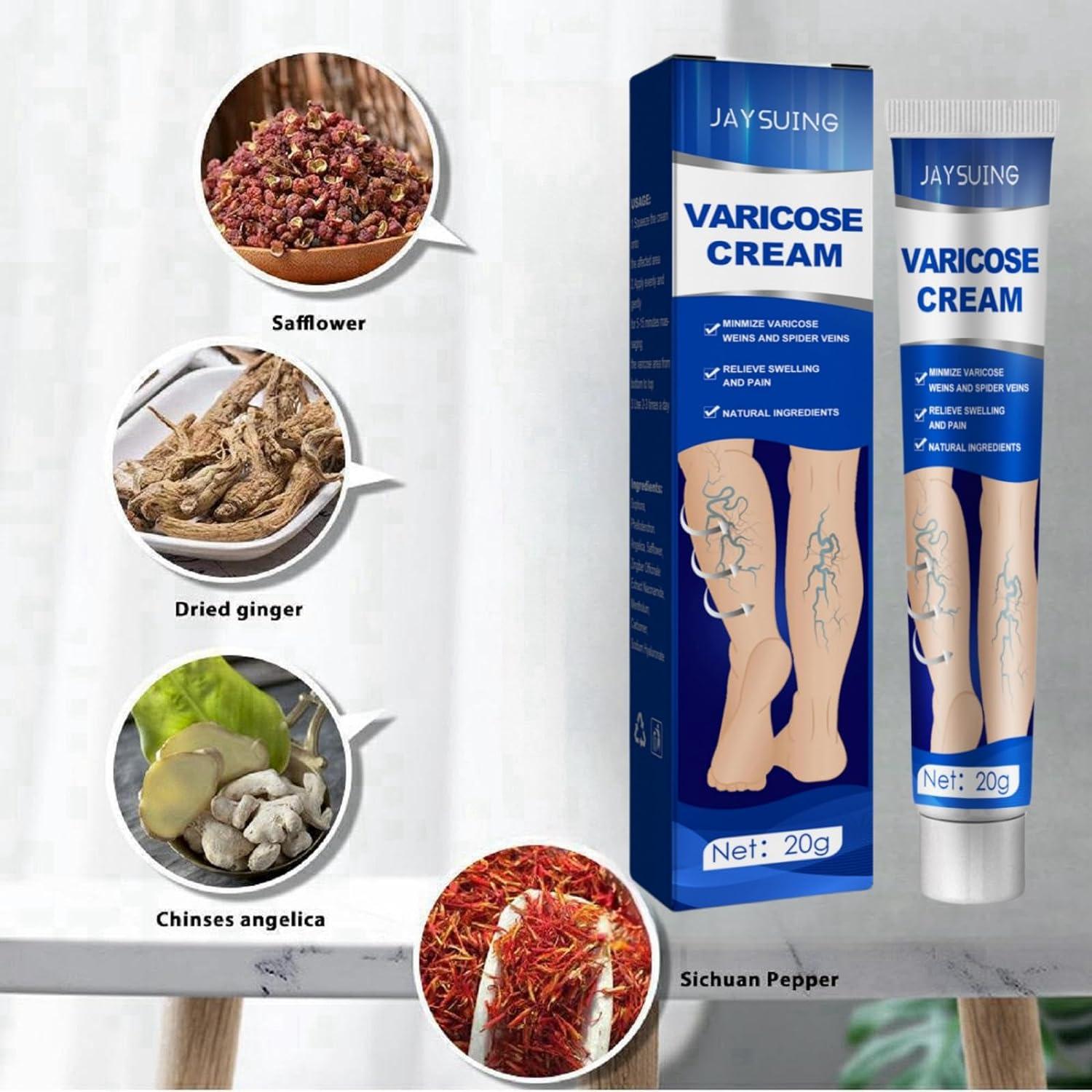 Varicose Veins Cream - Treatment for Leg Spider Vein Relief and Healing