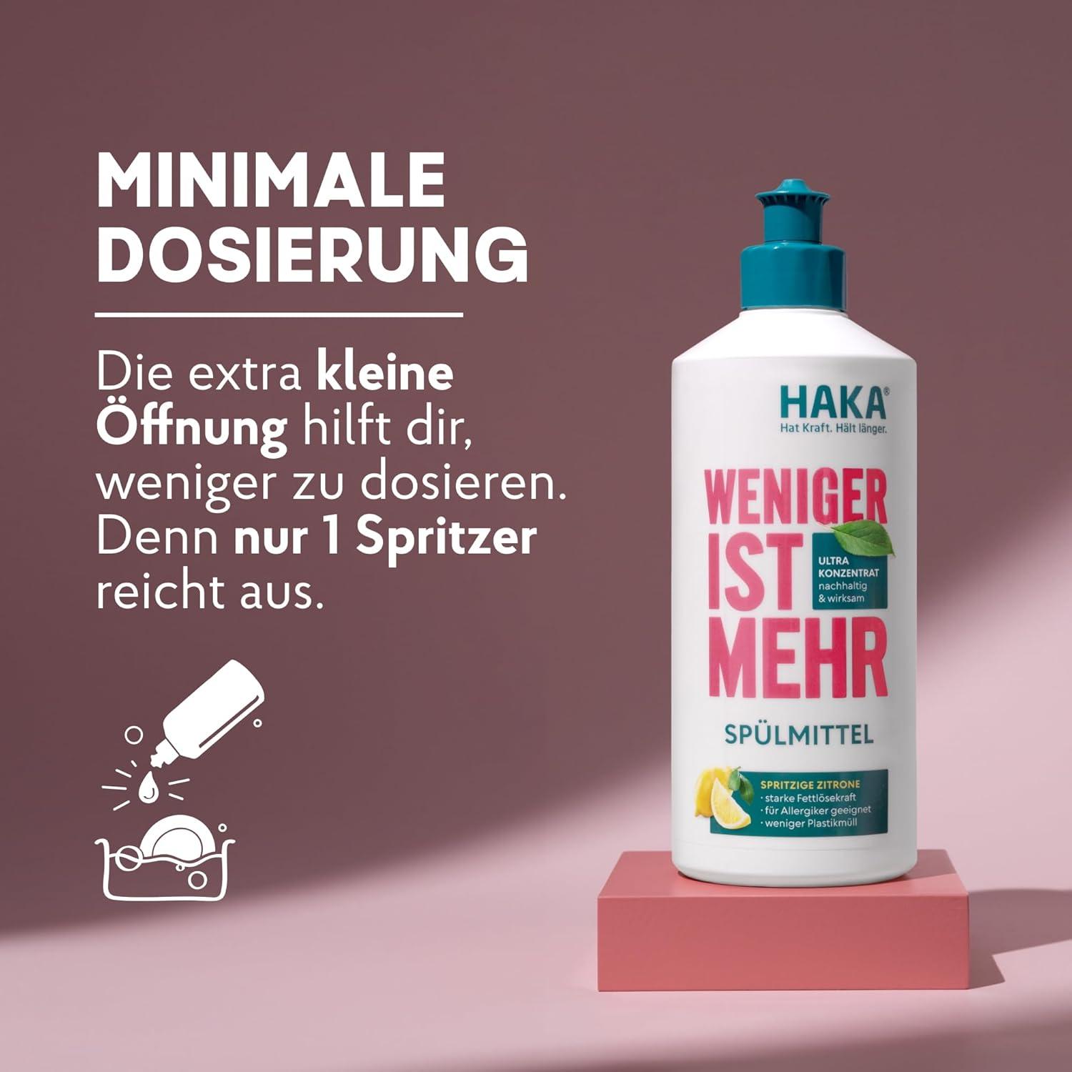 Haka Lively Lemon Dishwashing Liquid | Vegan Hand Detergent with Fat ...