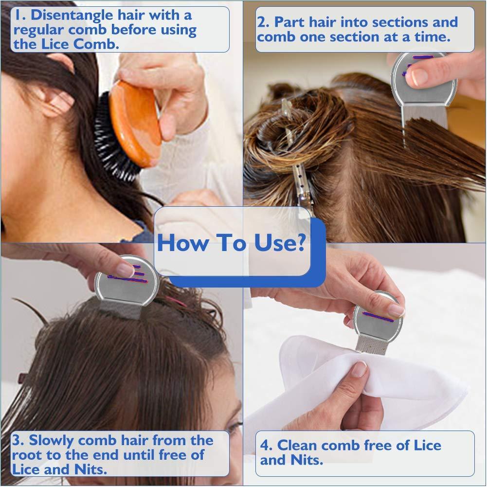 Stainless Steel Lice Removal Comb - Reusable Treatment for Kids, Adults ...