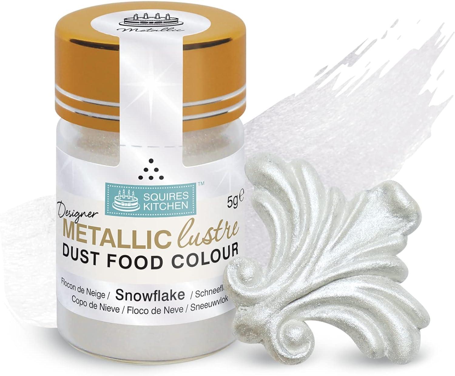 Designer Metallic Lustre Dust Snowflake 5g by Squires Kitchen - Sparkle ...