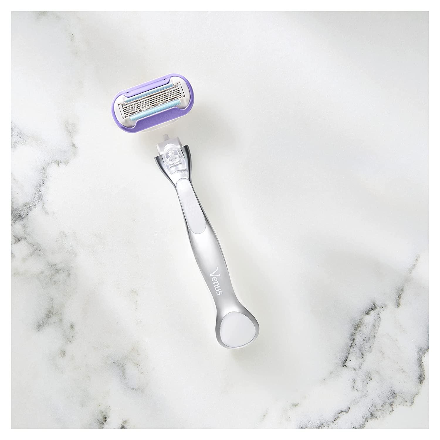 Gillette Venus Deluxe Smooth Platinum Women's Razor - 1 Handle + 1 ...